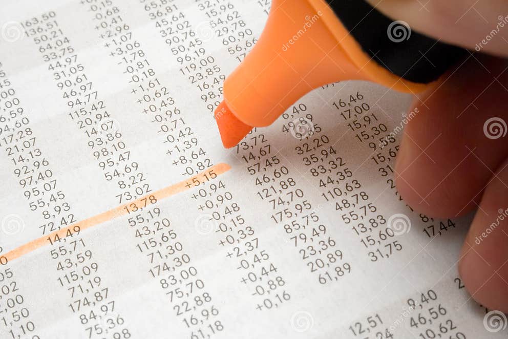 Highlighting Numbers stock image. Image of calculate, information - 731185