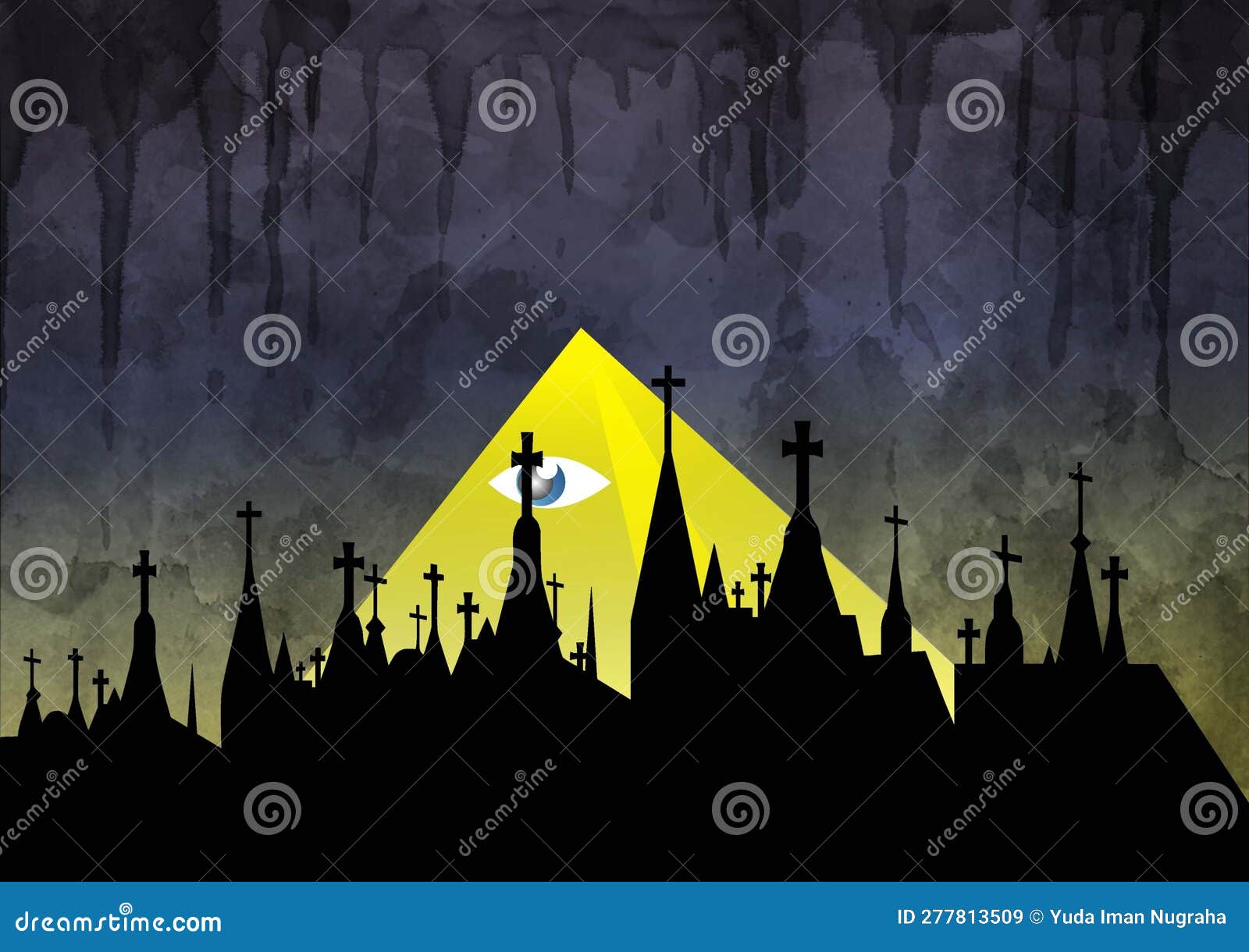Eye of the Pyramid stock illustration. Illustration of light - 277813509