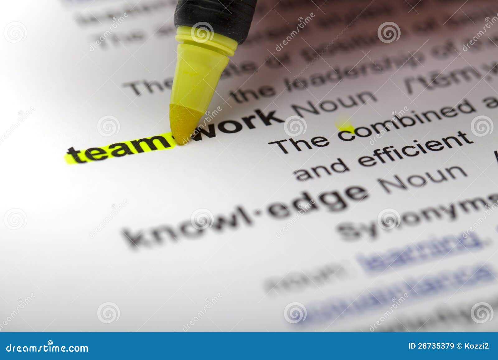 Highlighting team stock image. Image of words, paper - 28735379