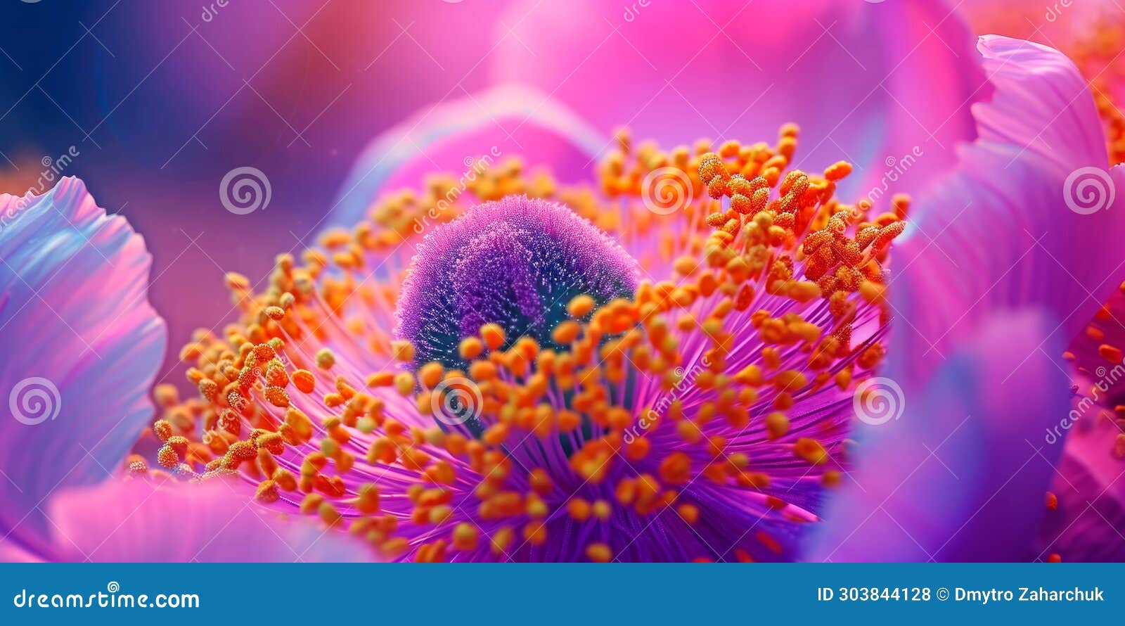 Highlighting the Texture and Shape of Pollen Grains on a Flower ...