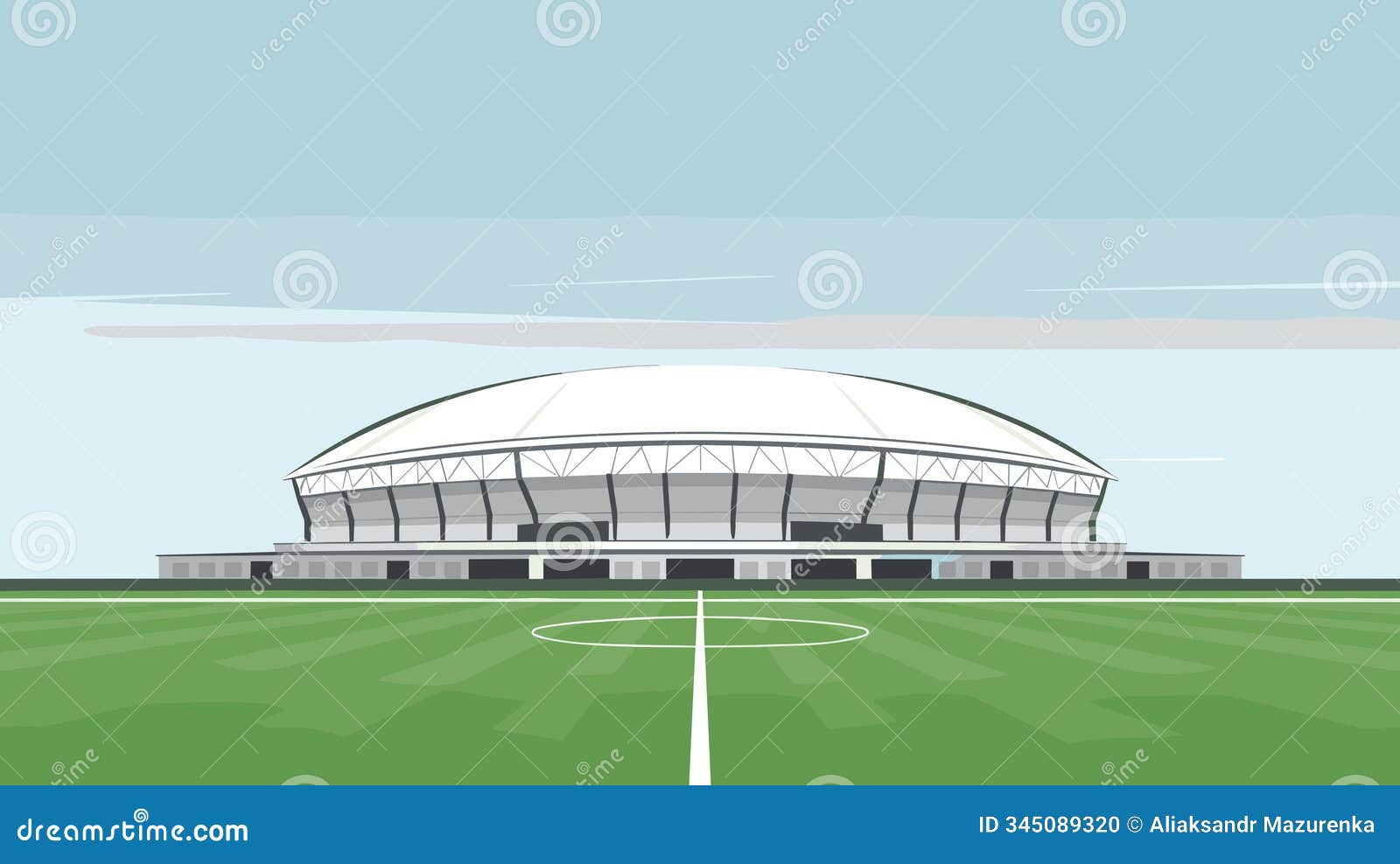 Highlights the Architectural Beauty and Simplicity of a Stadium S ...