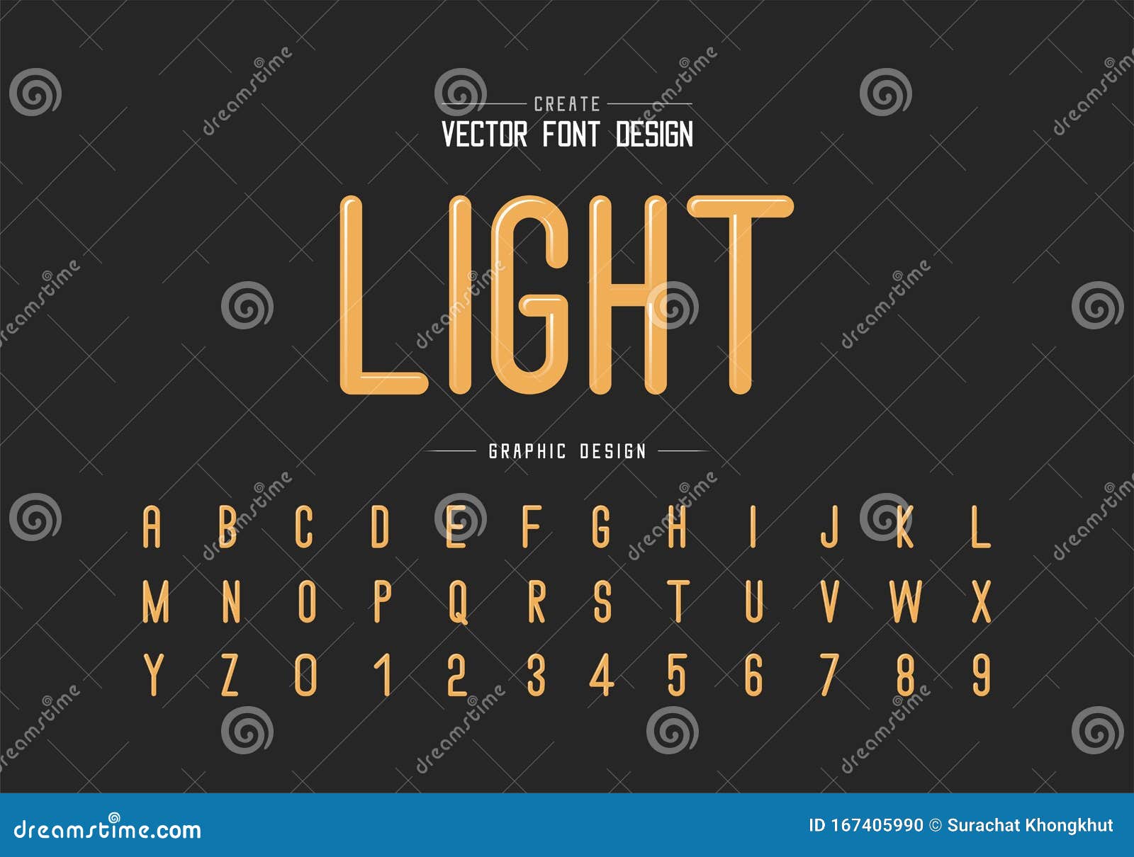 Highlights Font and Alphabet Vector, Letter Style Typeface and Number ...