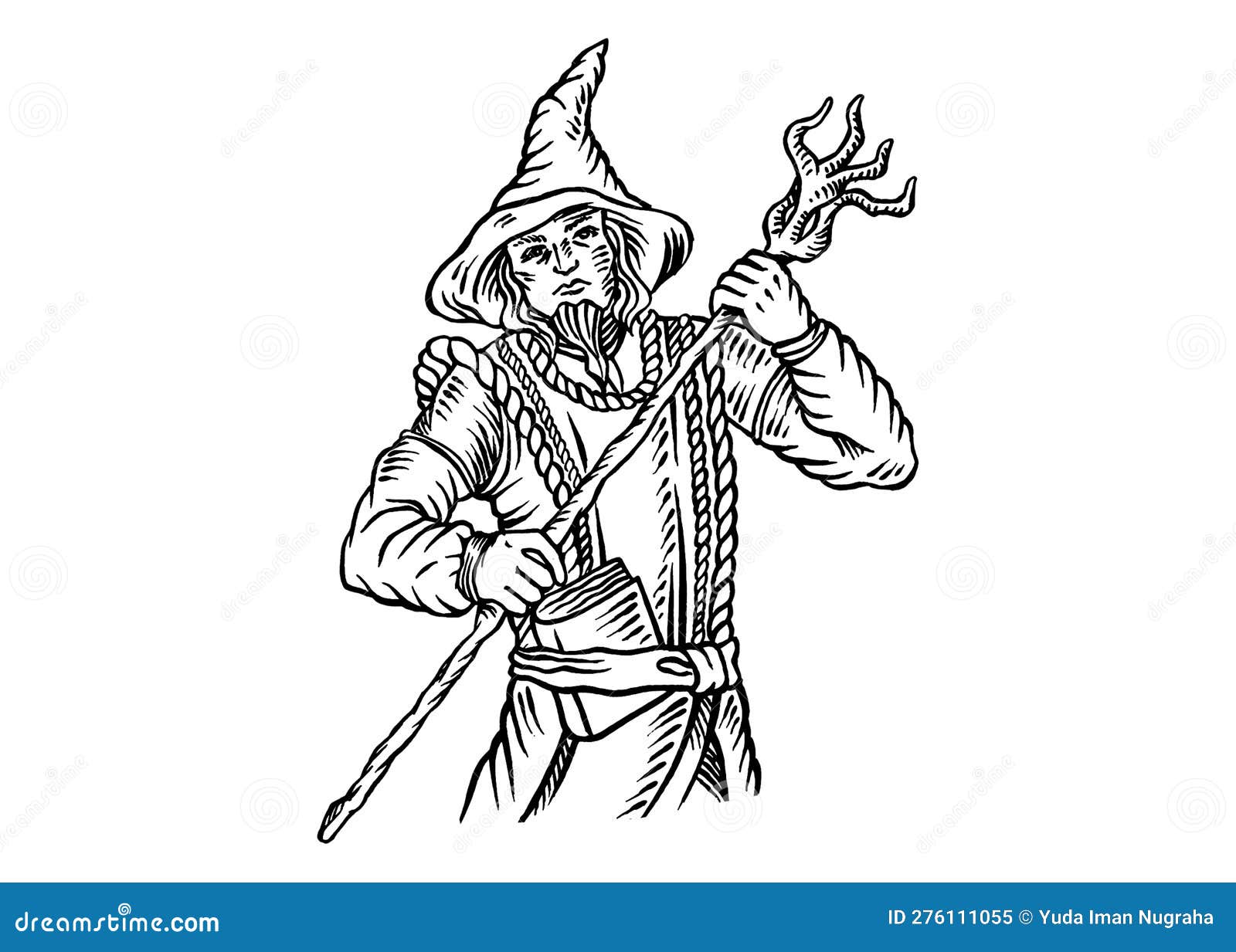 The Dark Enchanter stock illustration. Illustration of artwork - 276111055