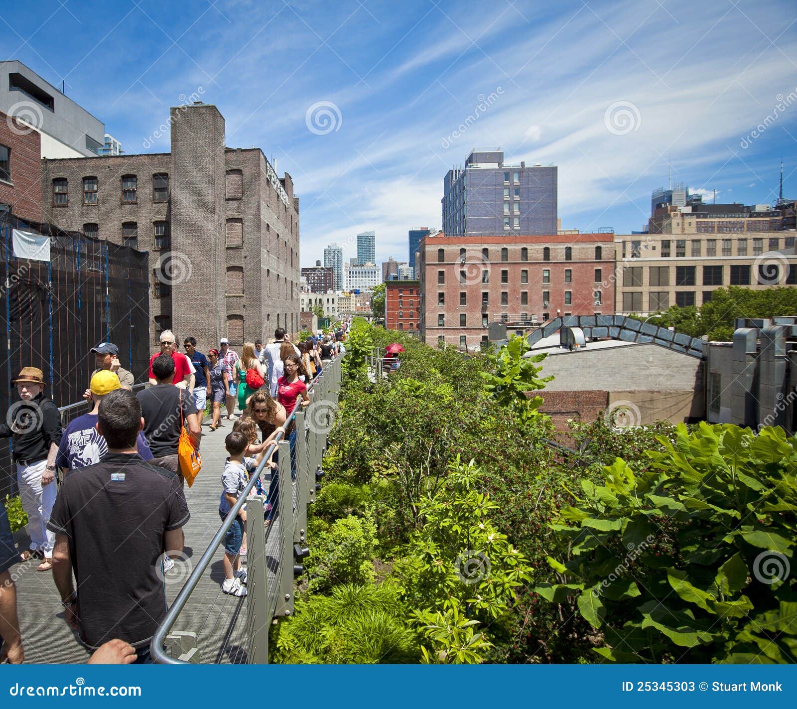 Highline in New York editorial stock photo. Image of america - 25345303