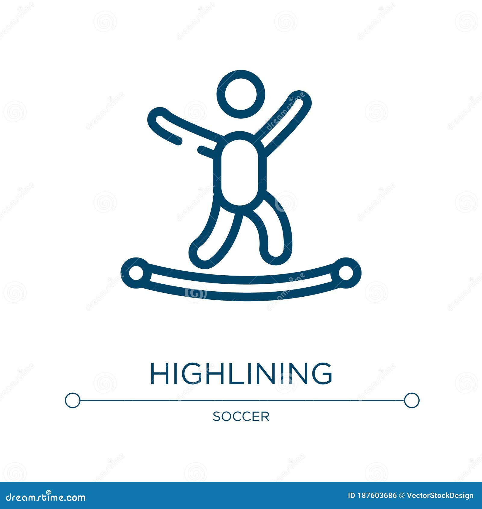 Highlining Icon. Linear Vector Illustration from X Treme Collection ...