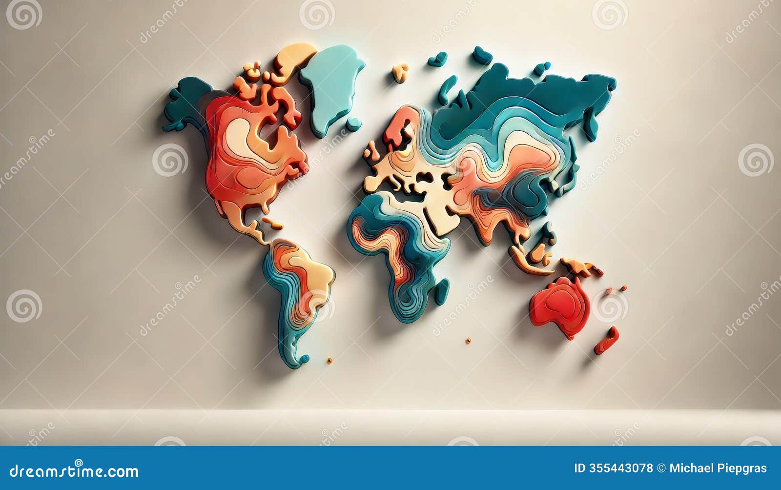 Artistic World Map With Circuit Patterns Stock Photo | CartoonDealer ...