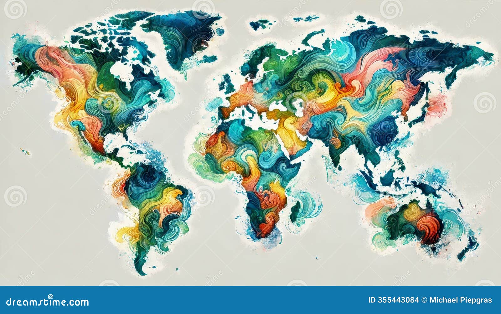 Artistic World Map With Circuit Patterns Stock Photo | CartoonDealer.com #362716518