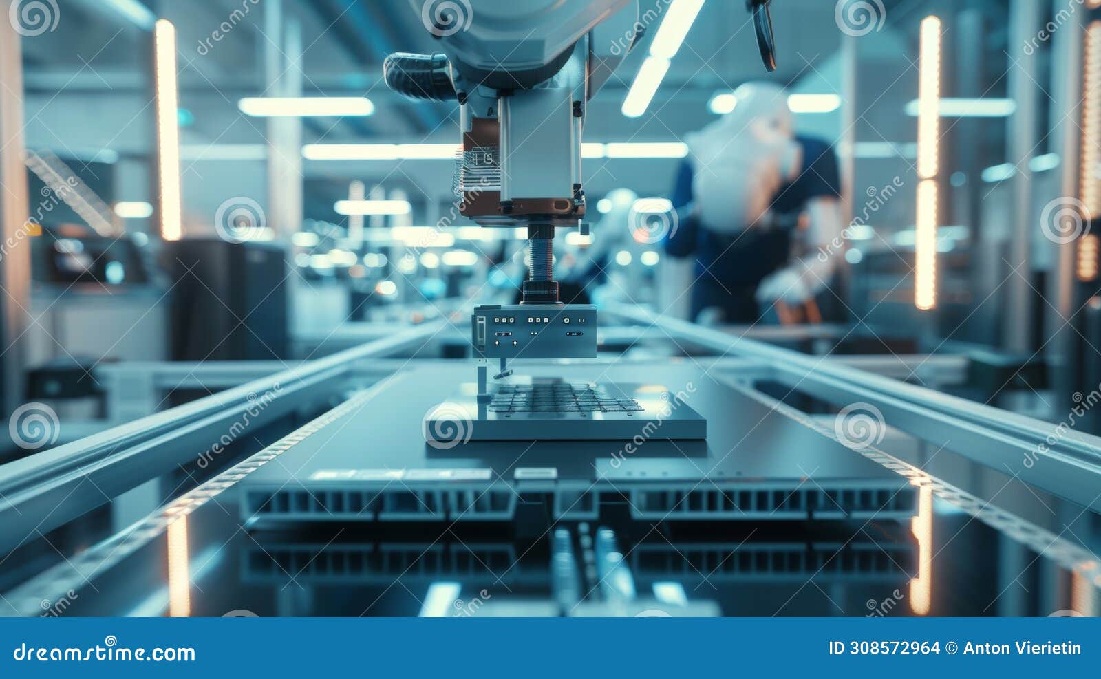 Highly Automated and Precise Assembly Line, with Robotic Arms and ...