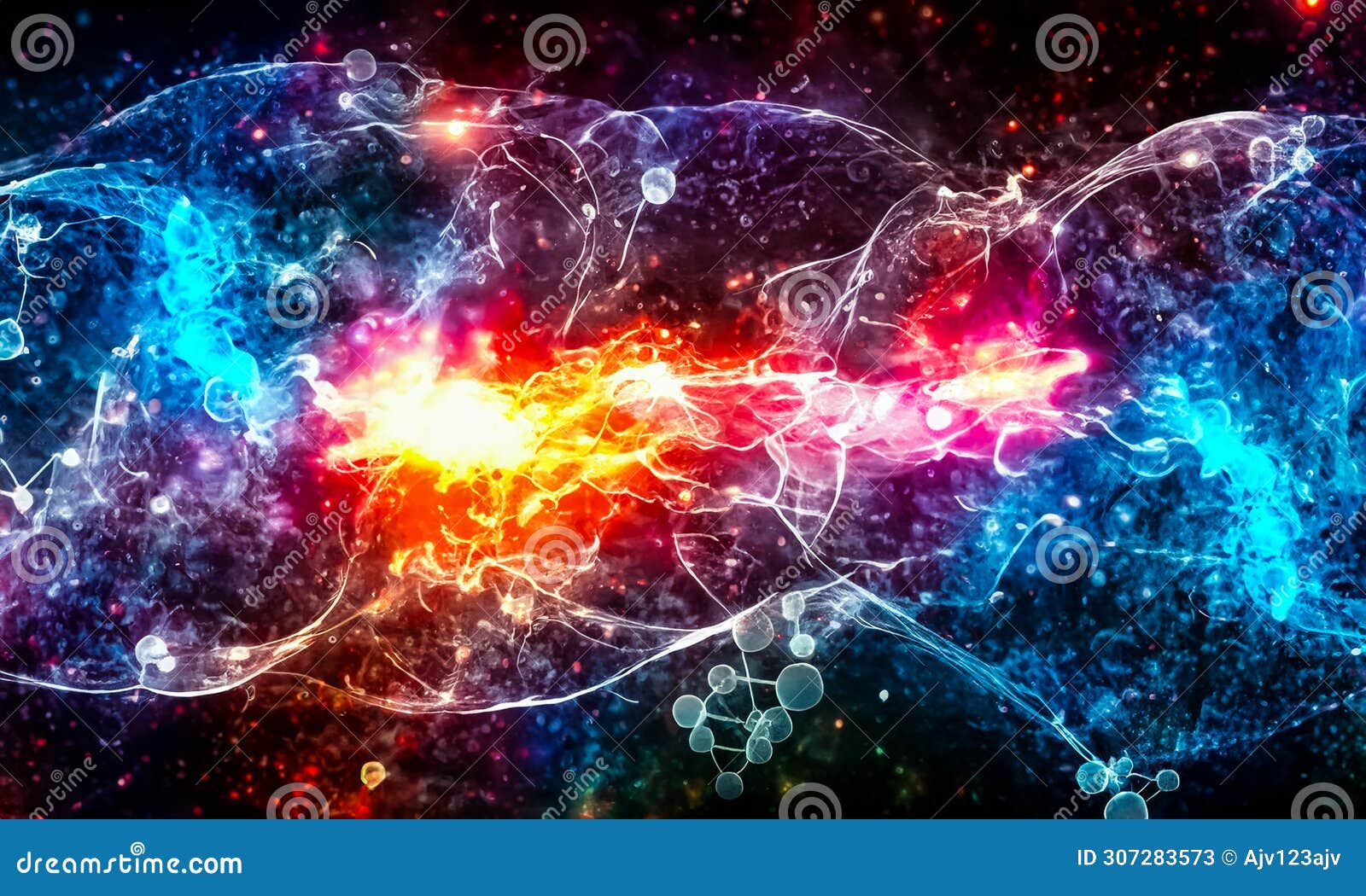 A Highly Coloured Image of Scientific Molecular and Nuclear Fusion ...