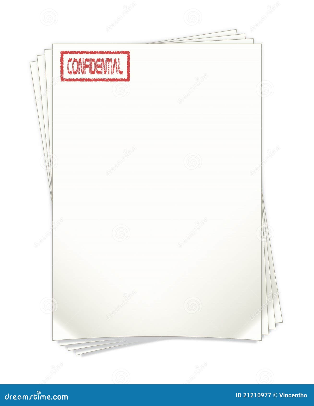 Highly Confidential Document Papers Illustration Stock Vector ...