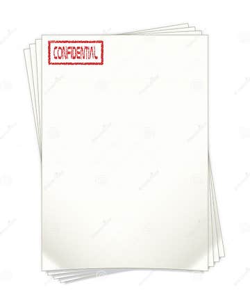 Highly Confidential Document Papers Illustration Stock Vector ...