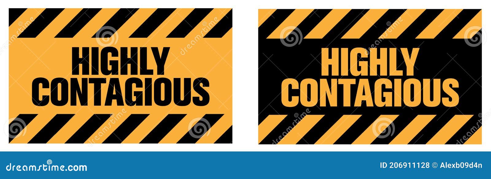 Highly Contagious Disease Warning Sign Cartoon Vector | CartoonDealer ...