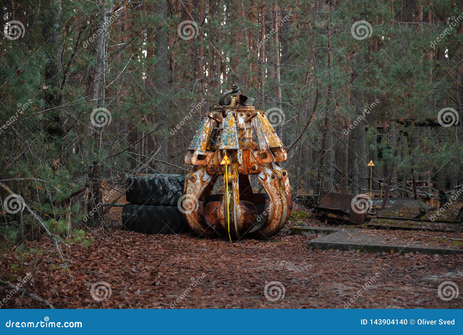The Highly Contaminated Claw, Machine Part in Chernobyl Exclusion Zone ...