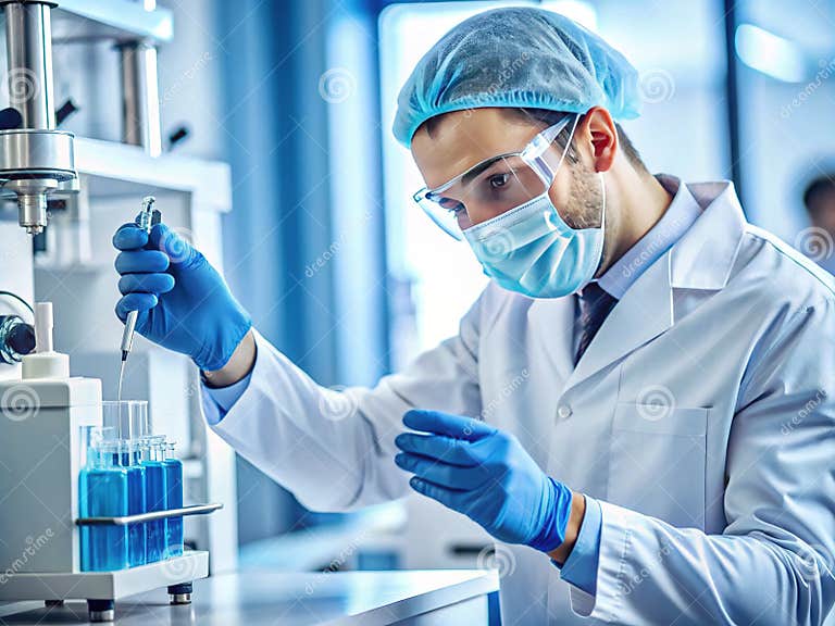 Precise Data Collection a Scientist Utilizes Flow Cytometry To Analyze ...