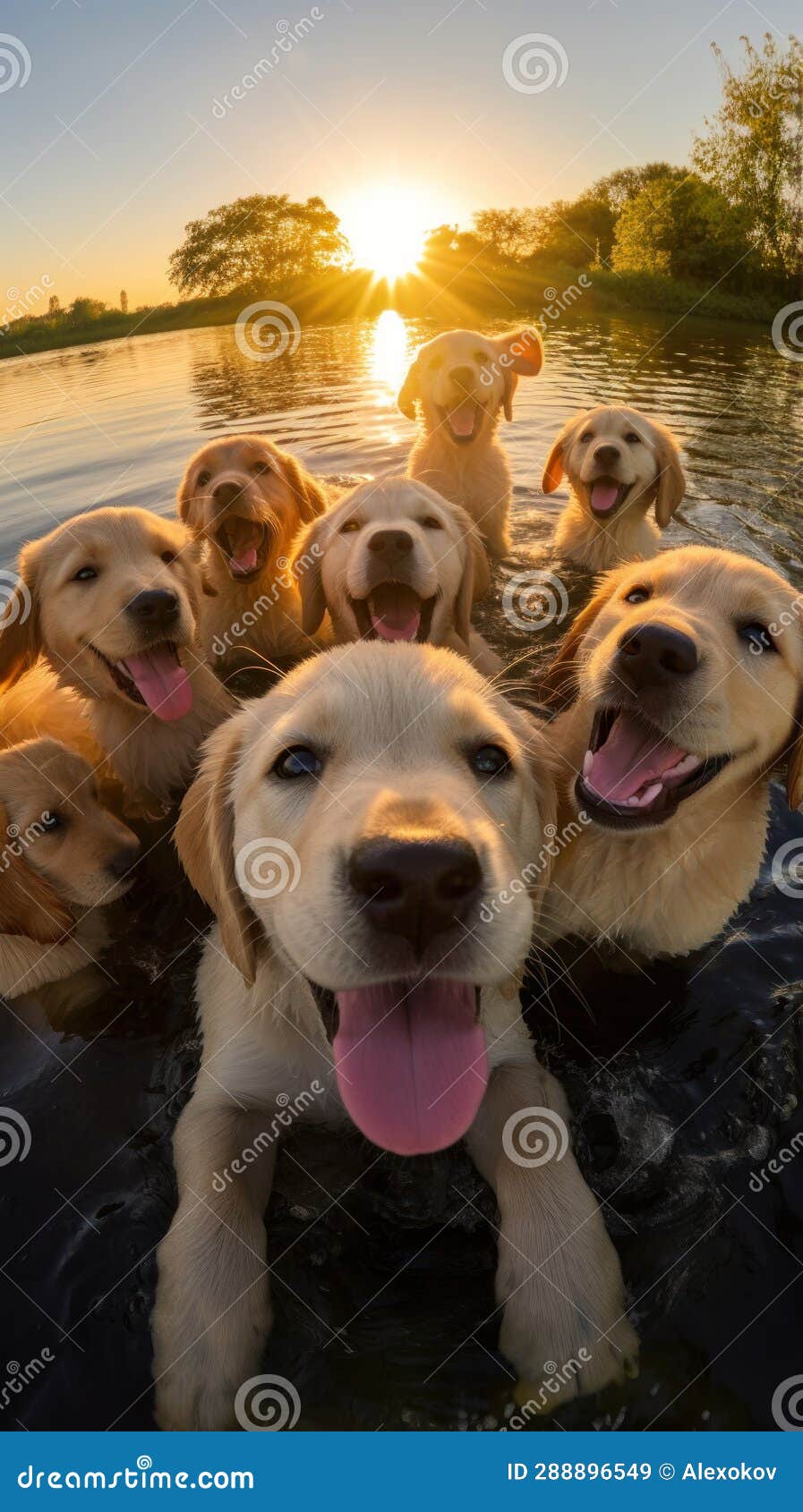 Highly Defined Macrography Selfie of a Group AI Generated Stock ...