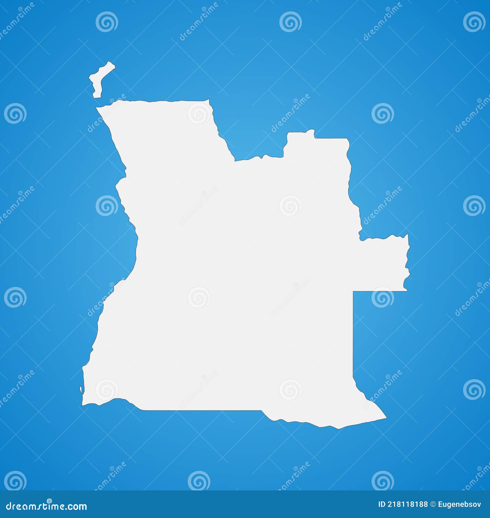 Angola Highly Detailed Physical Map Cartoon Vector | CartoonDealer.com ...