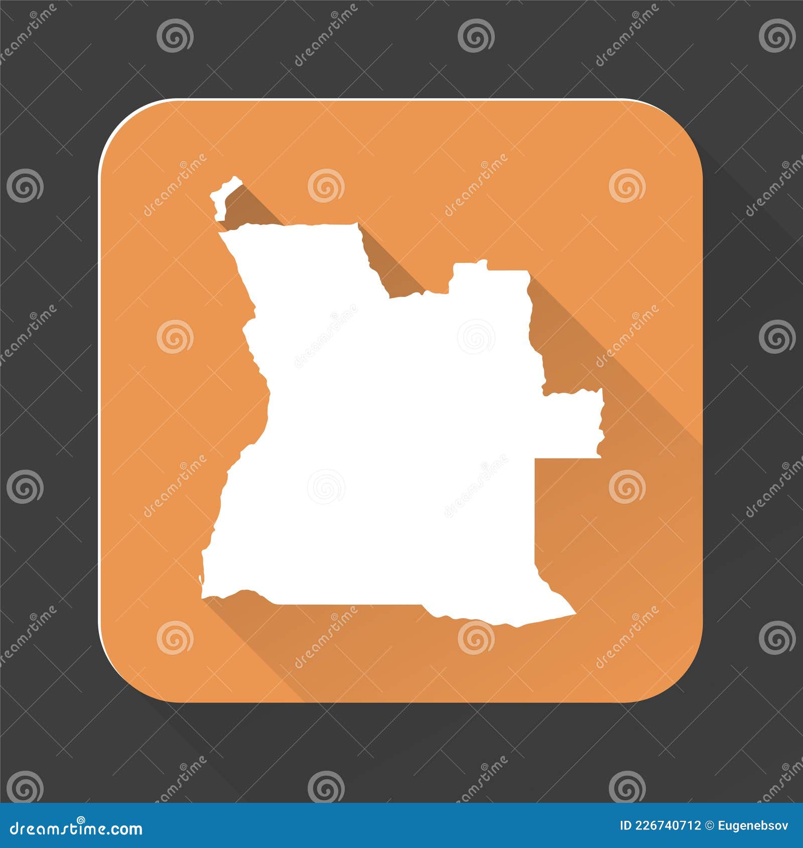 Angola Highly Detailed Physical Map Cartoon Vector | CartoonDealer.com ...
