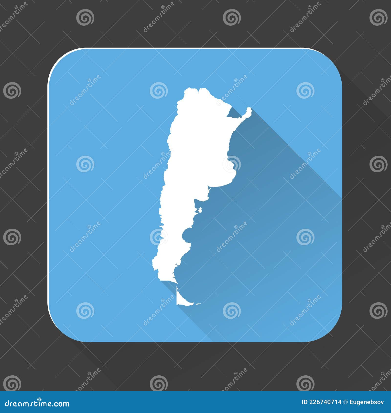 Detailed Argentina Road Map With Labeling. Cartoon Vector ...