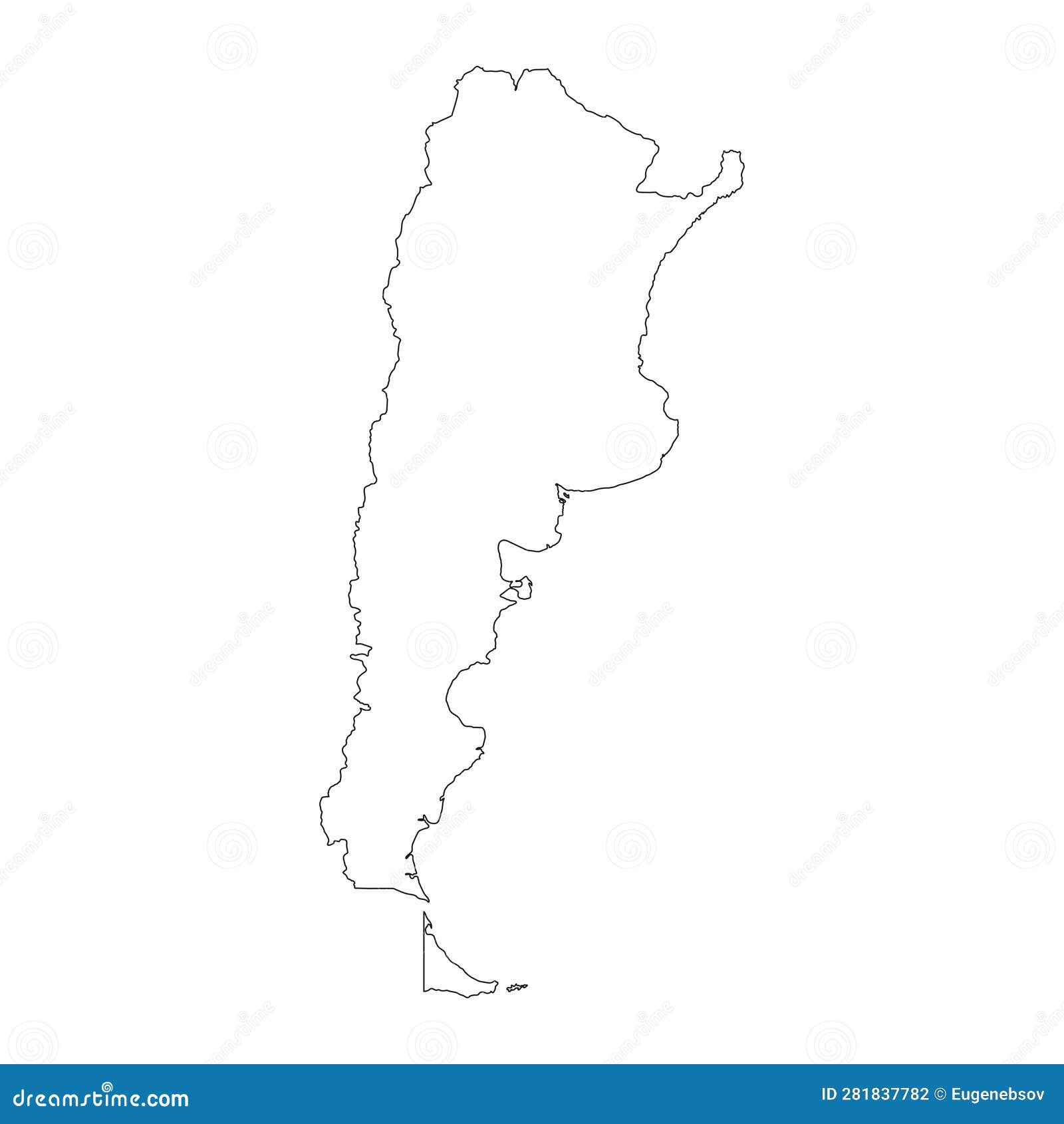 Detailed Argentina Road Map With Labeling. Cartoon Vector ...