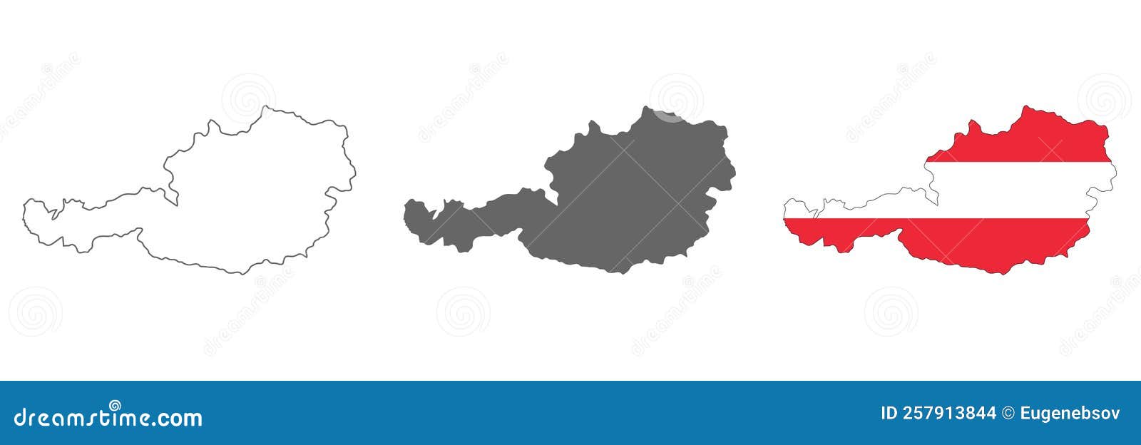 Highly Detailed Austria Map with Borders Isolated on Background Stock ...