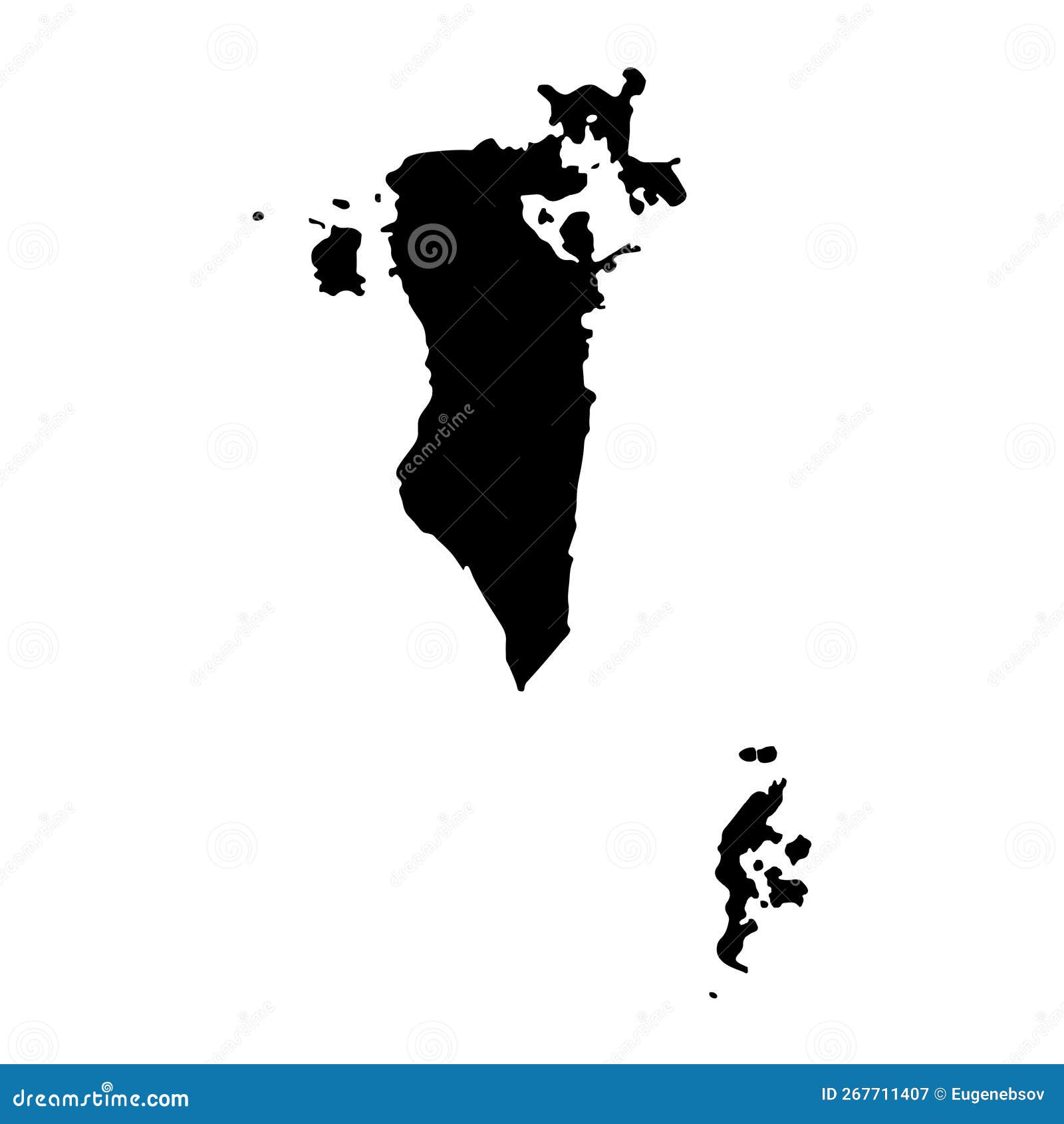 Detailed Bahrain Map Collection With Outline, Silhouette, Governorates ...