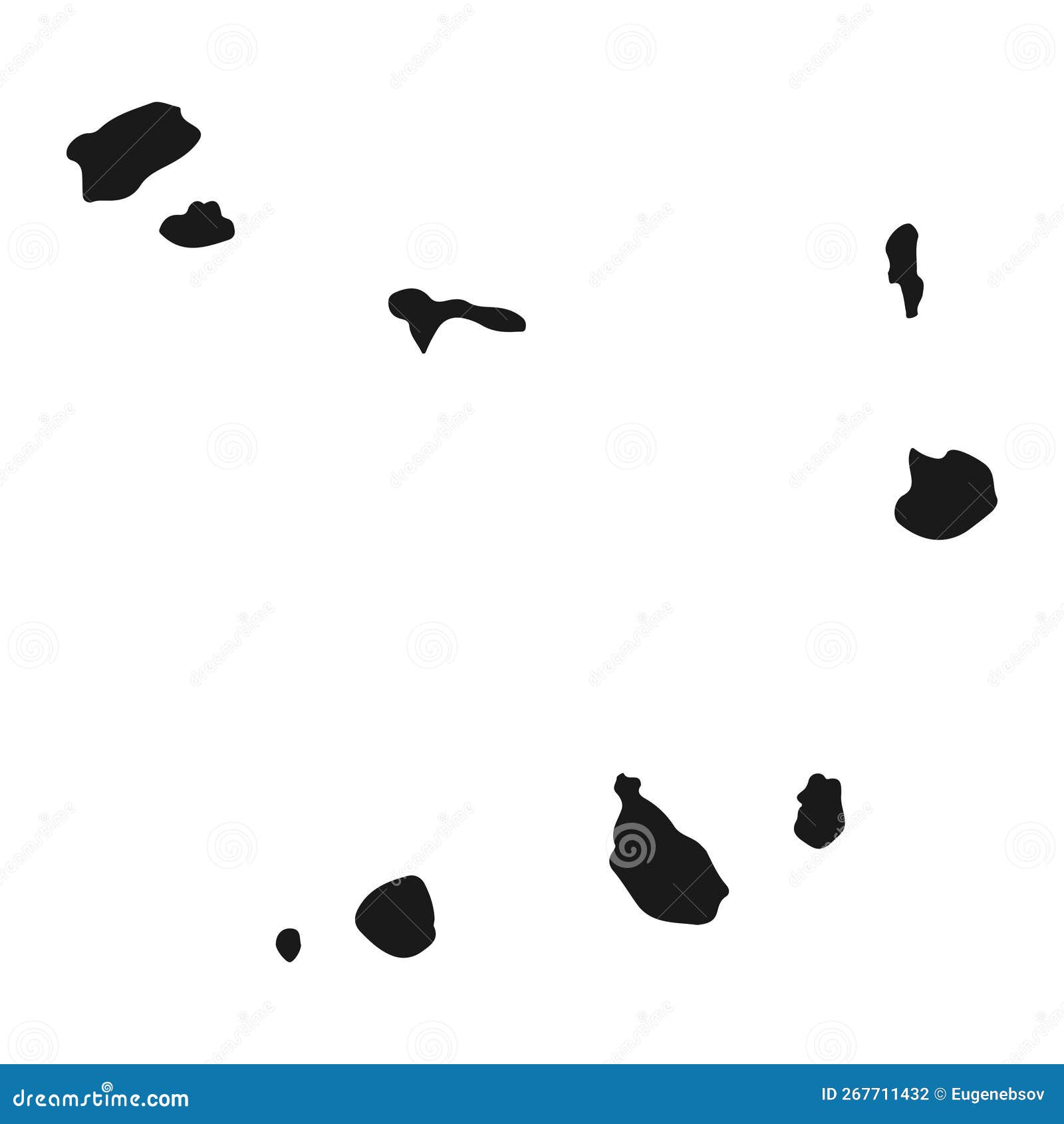 Highly Detailed Cabo Verde Map with Borders Isolated on Background ...