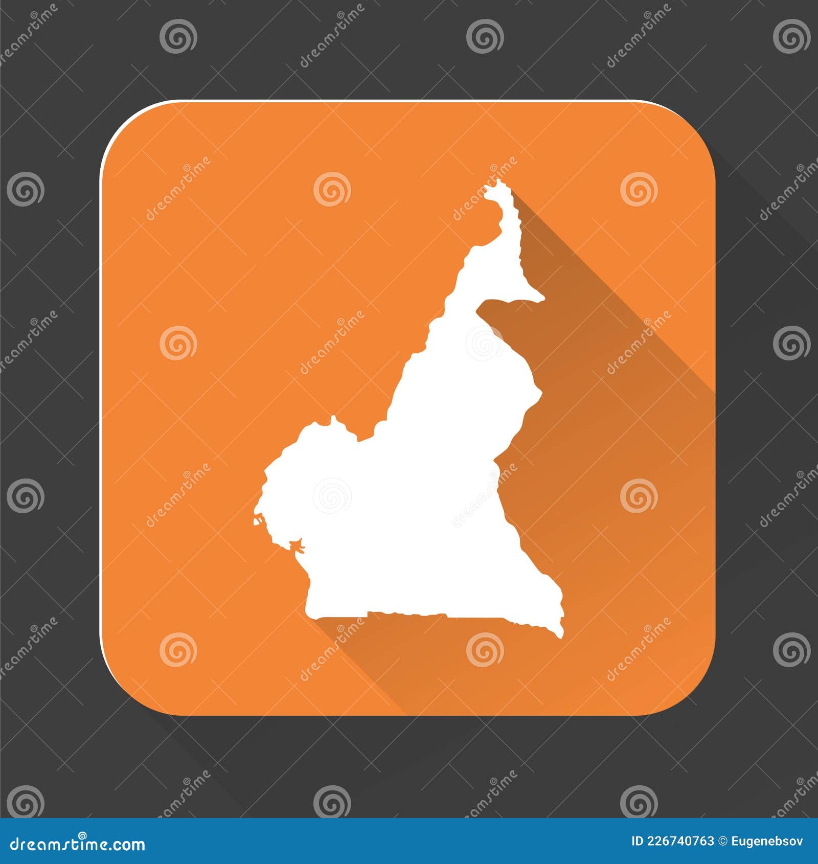 Highly Detailed Cameroon Map With Borders Isolated On Background ...
