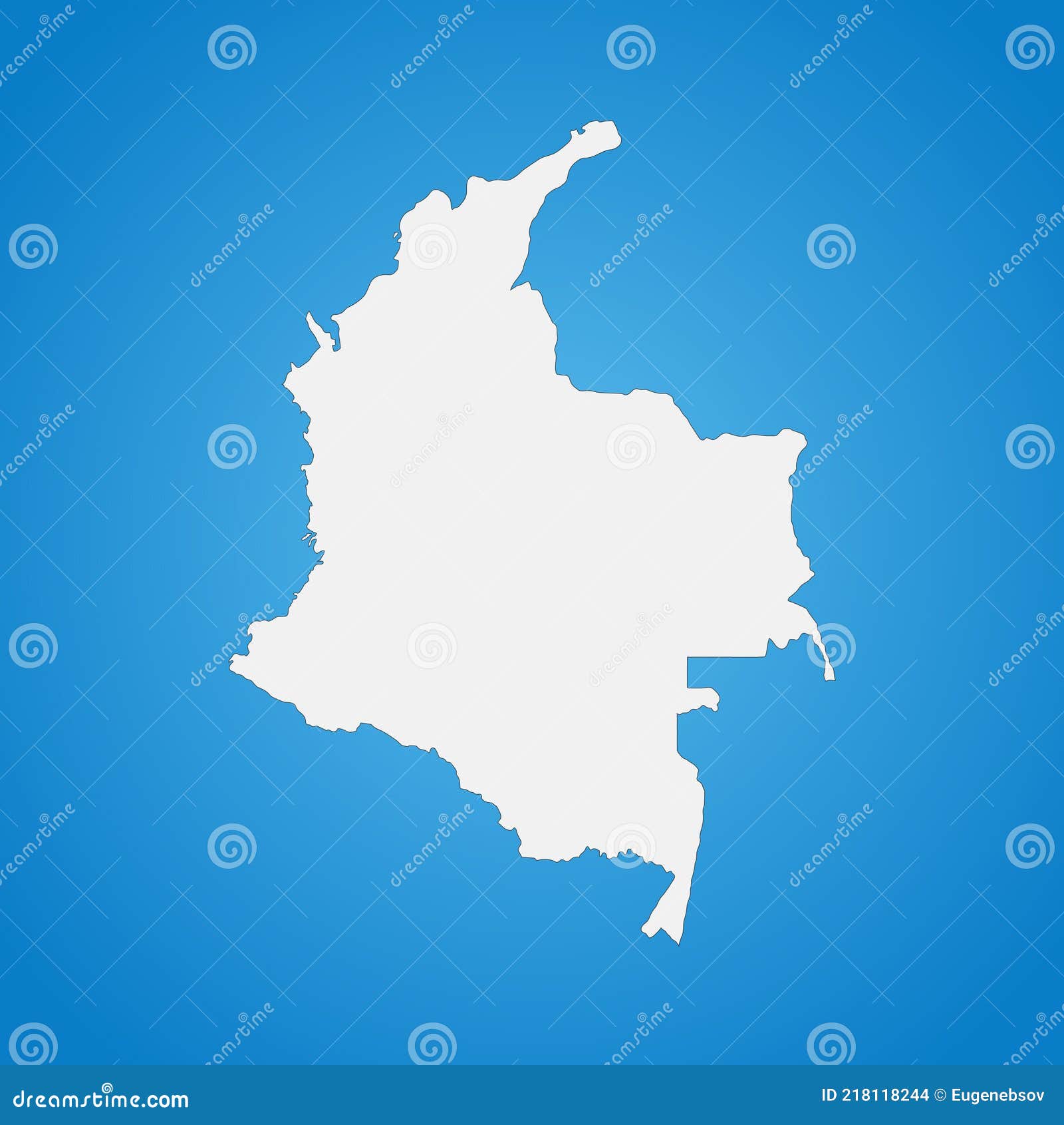 Colombia Population Heat Map As Color Density Illustration Royalty-Free ...