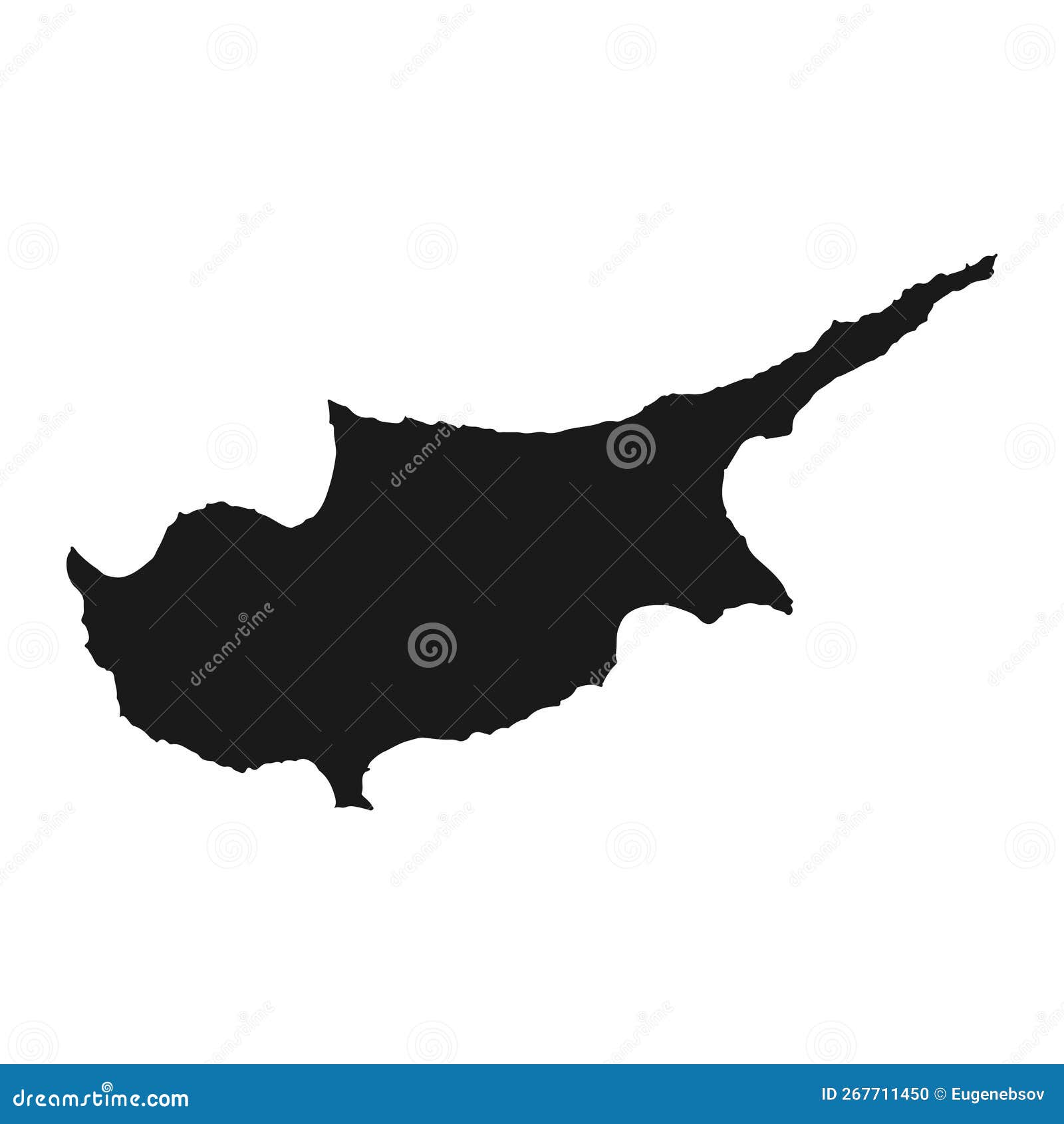 Cyprus Map In 3D. 3d Map With Borders Of Regions. Royalty-Free Cartoon ...