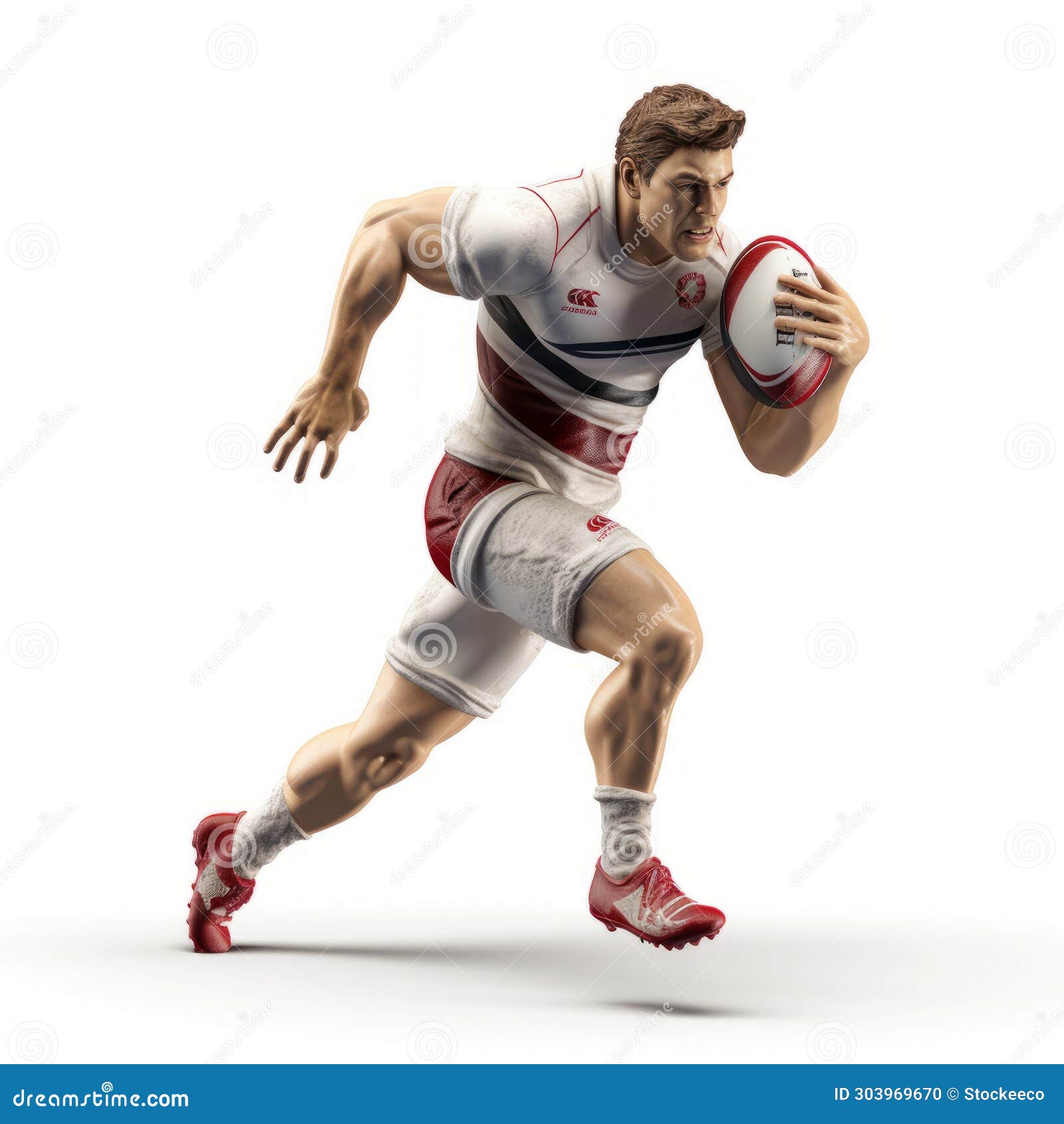 Highly Detailed 3d Male Rugby Player In Unreal Engine Stock Illustration Illustration Of