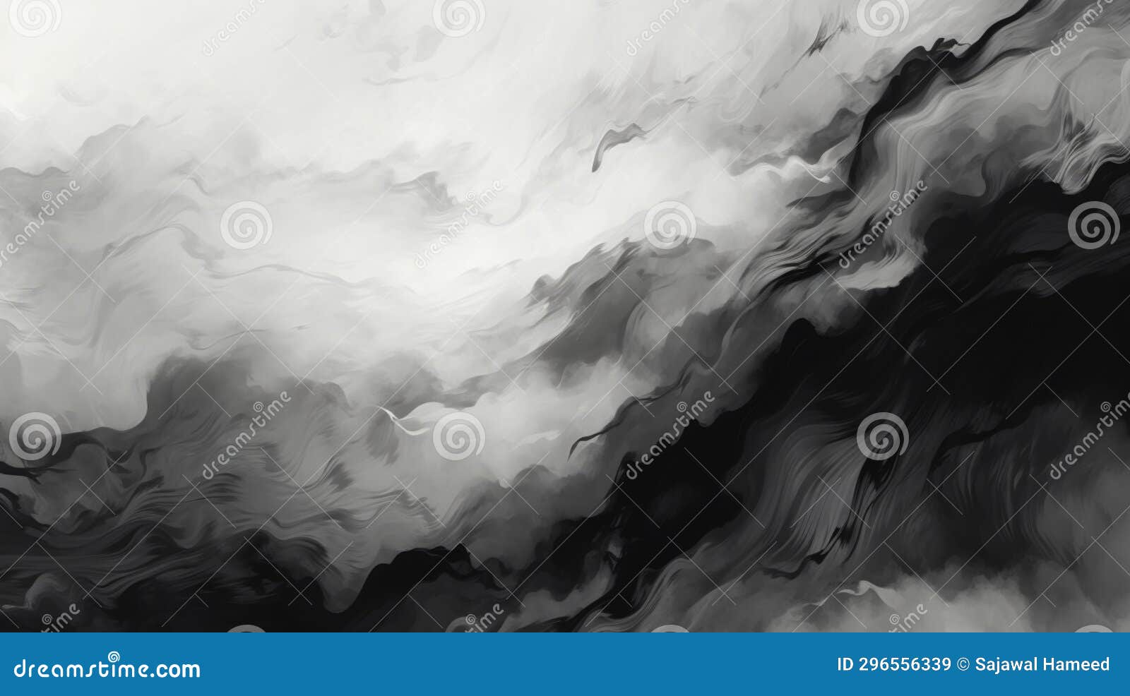 A Black and White Abstract Ink Texture Stock Illustration ...