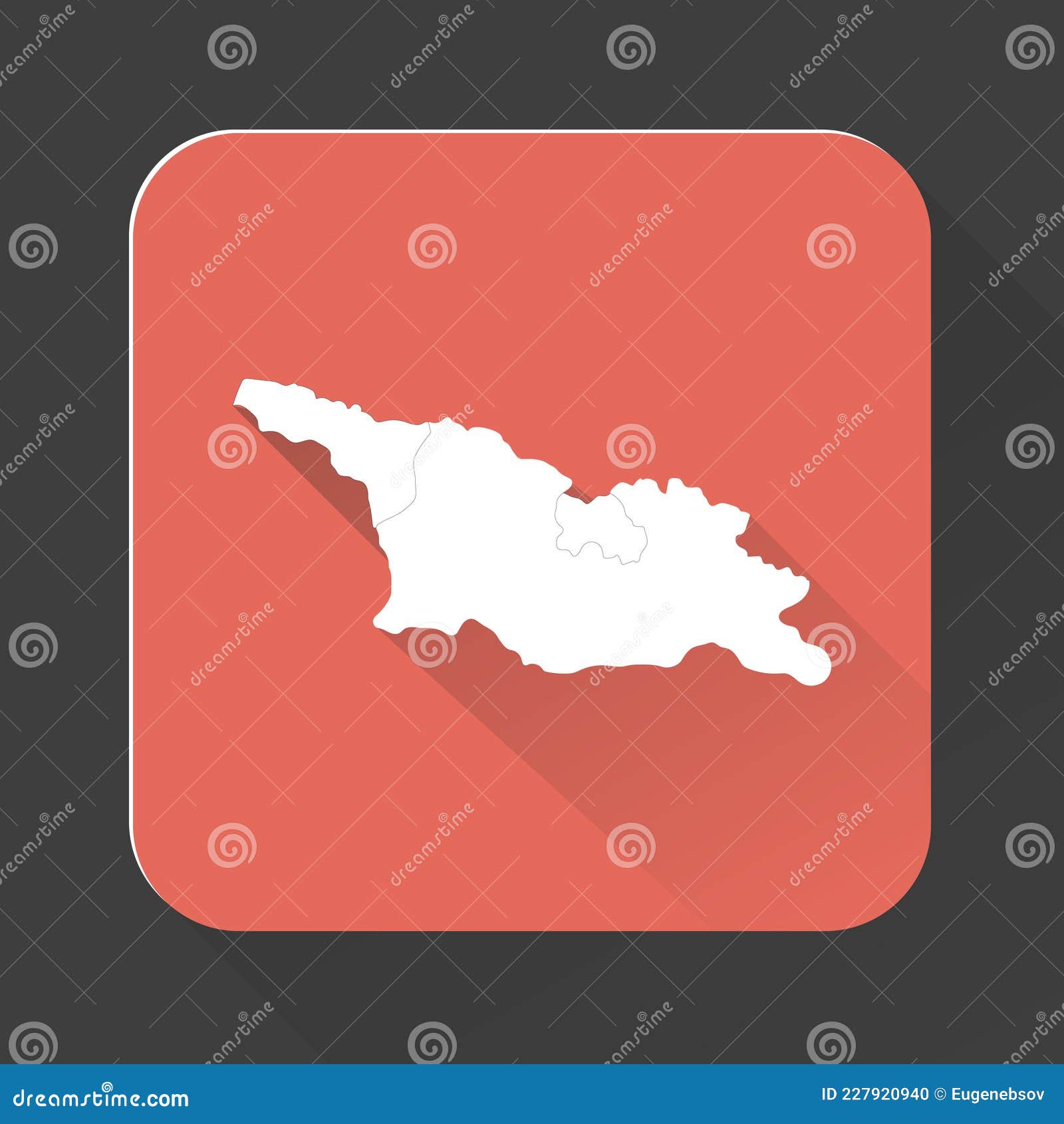 Detailed Georgia Silhouette Map. Cartoon Vector | CartoonDealer.com ...