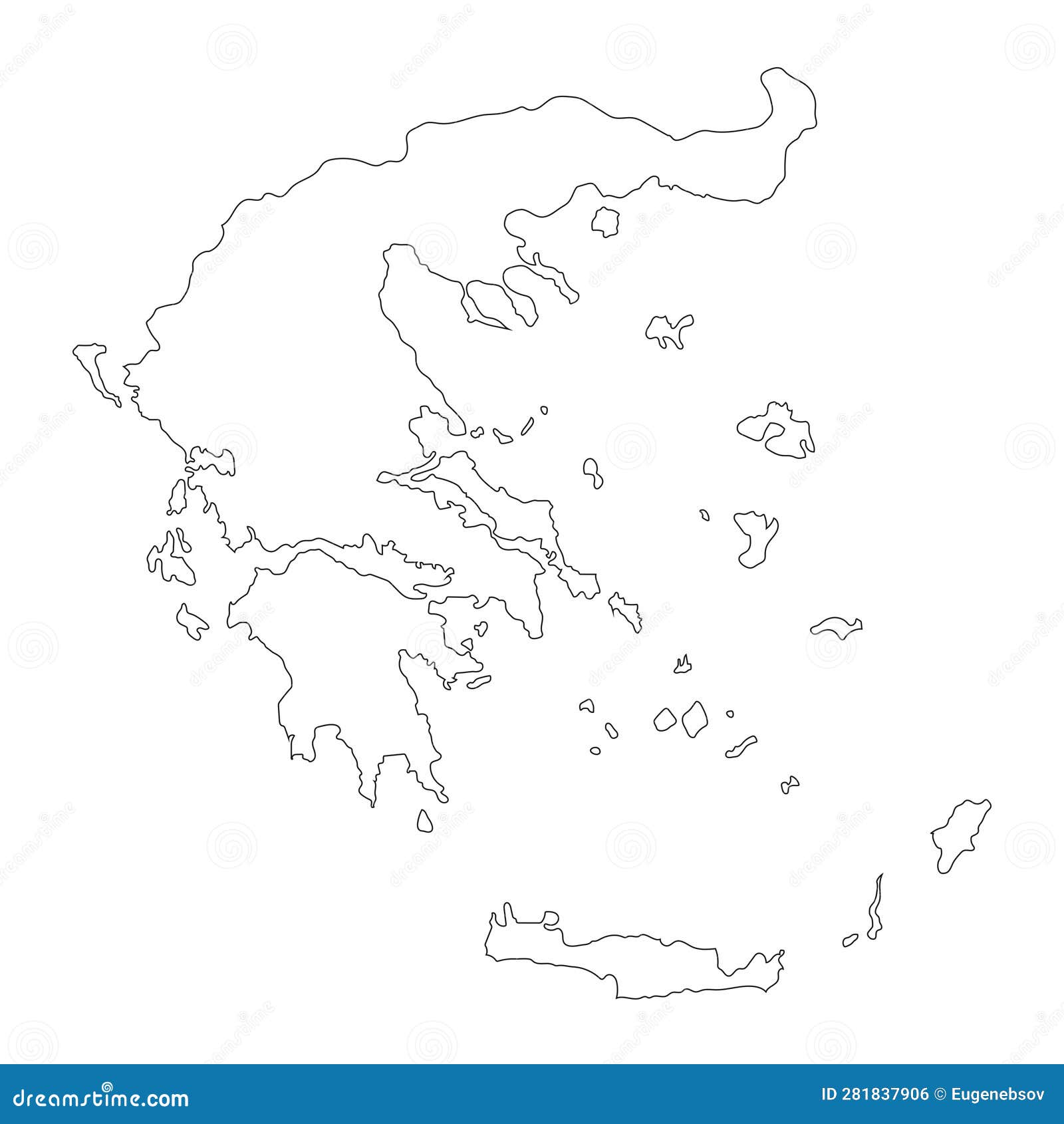 Greece - Highly Detailed Editable Political Map With Labeling. Vector ...