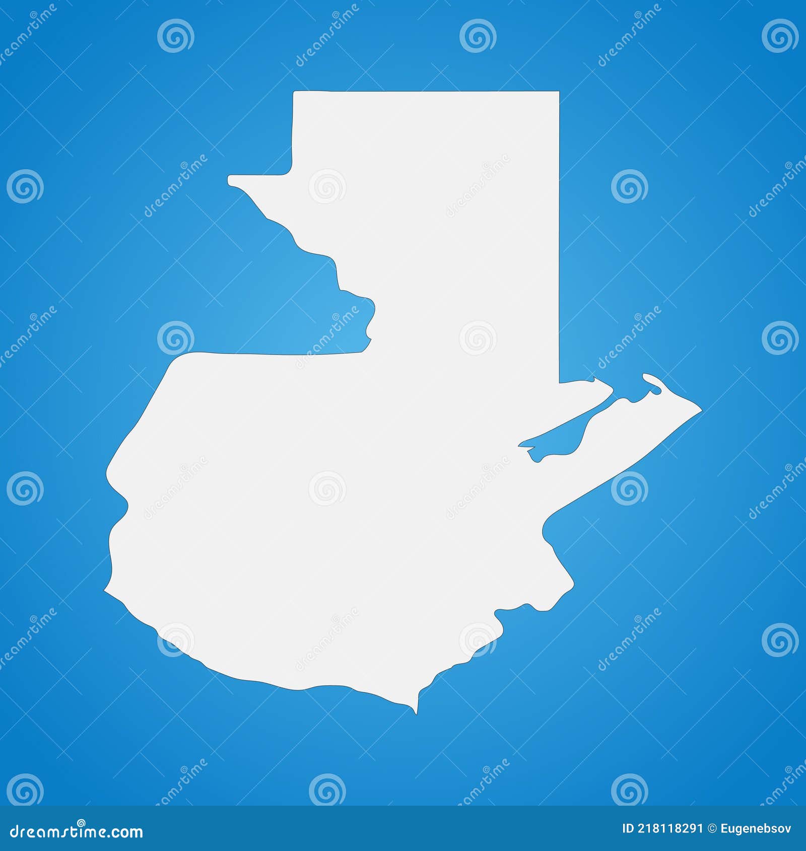 Highly Detailed Guatemala Map with Borders Isolated on Background Stock ...