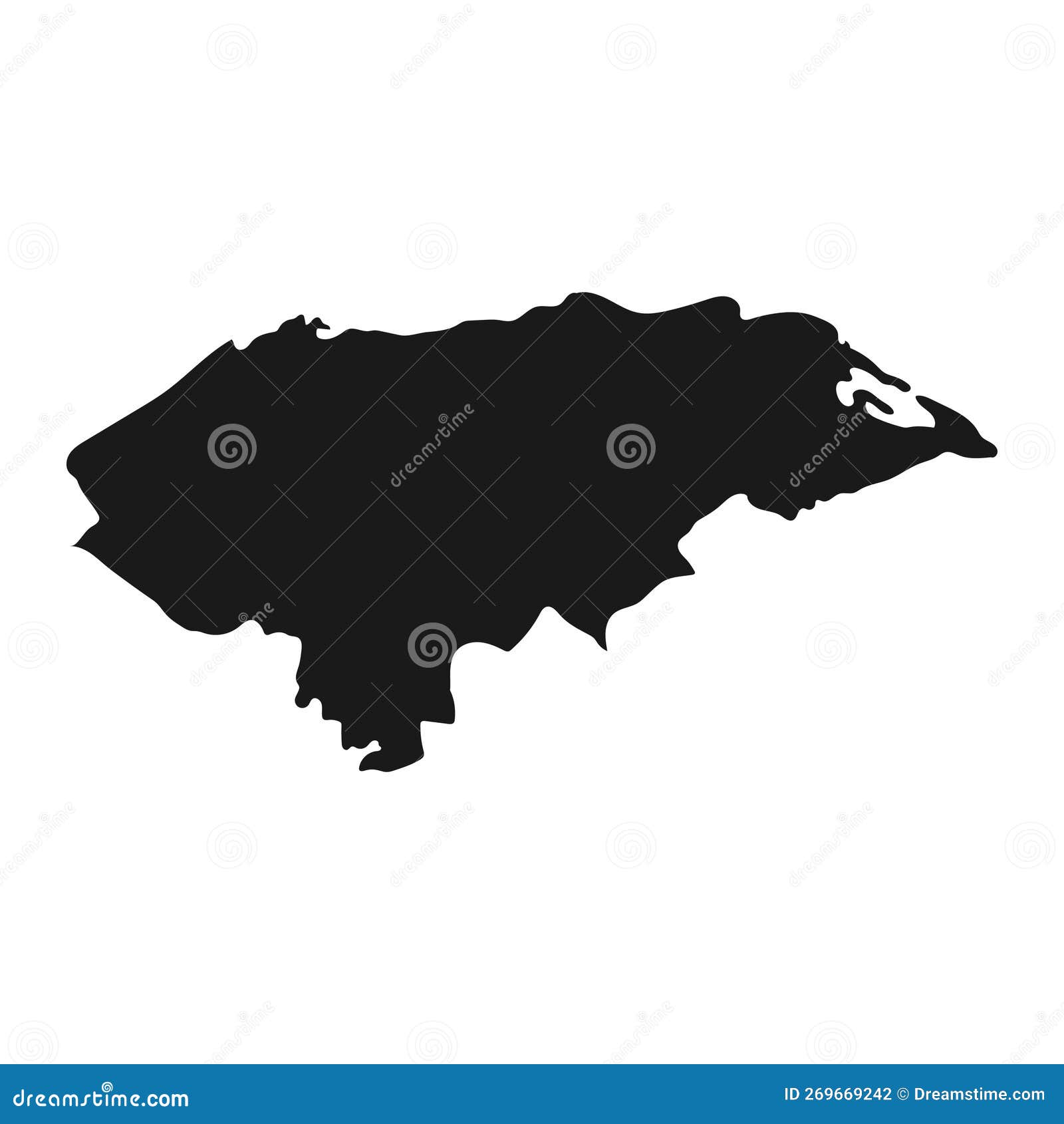 Honduras Highly Detailed Physical Map Cartoon Vector | CartoonDealer ...