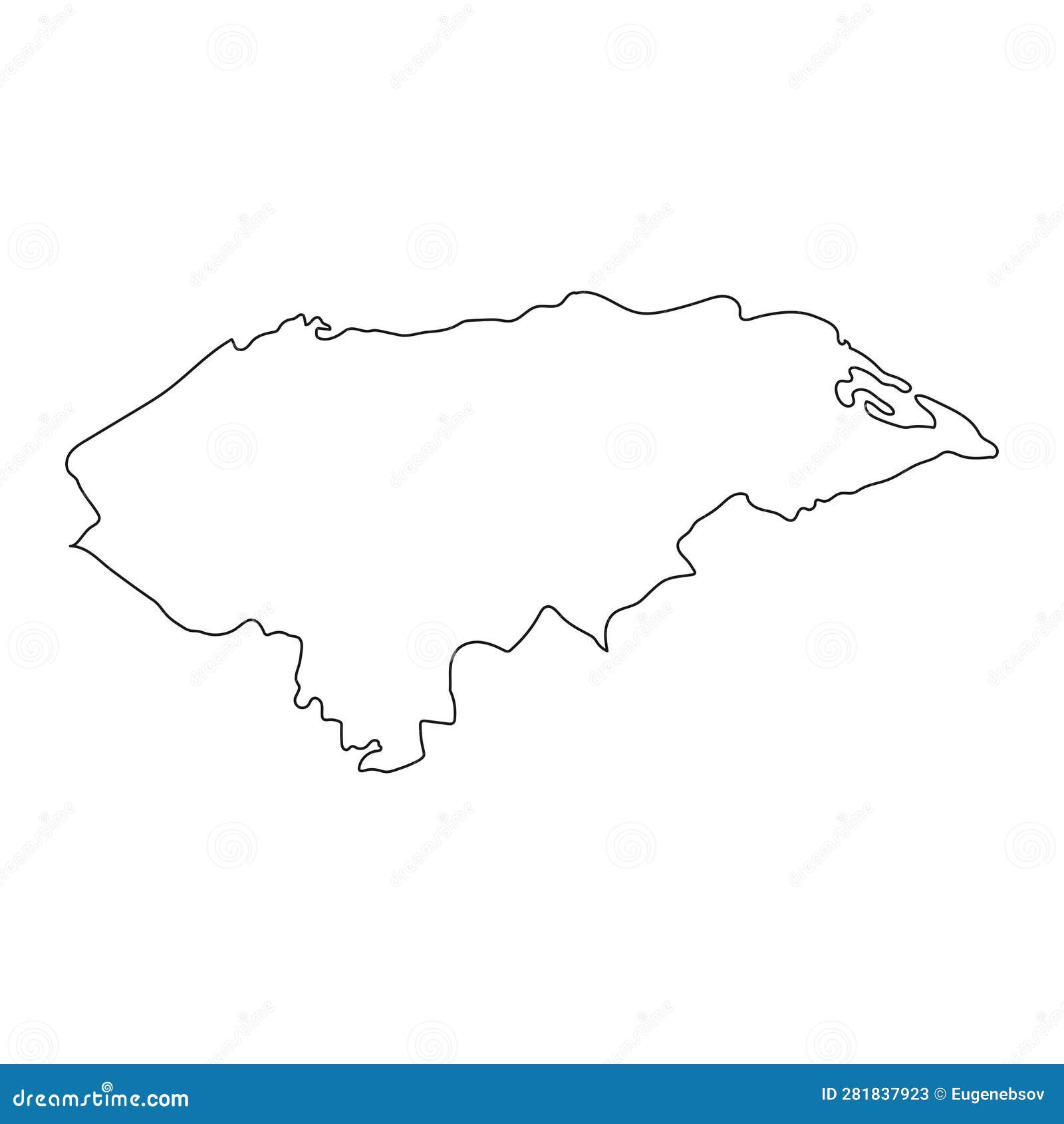 Highly Detailed Honduras Map with Borders Isolated on Background Stock ...