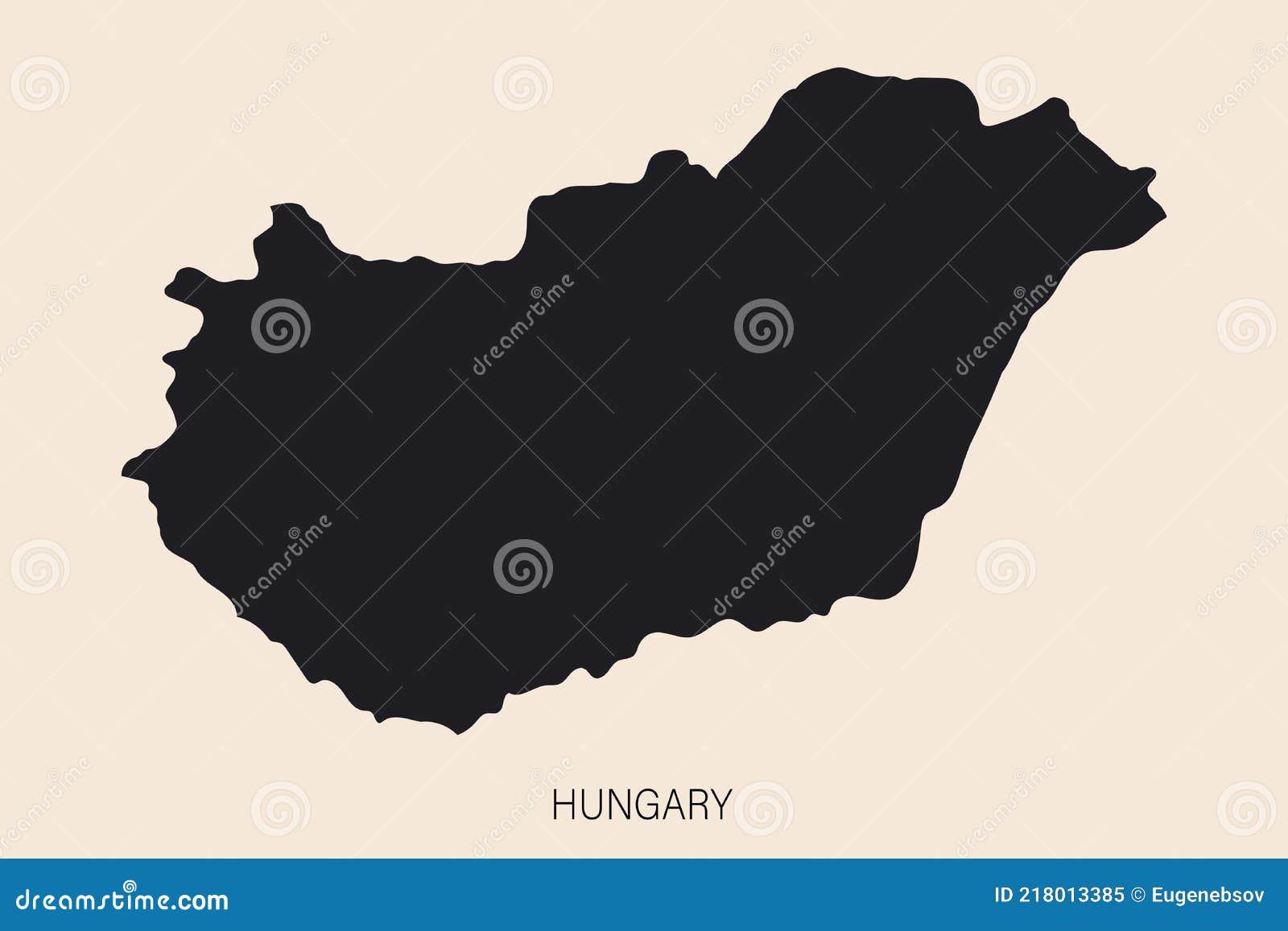 Highly Detailed Hungary Map with Borders Isolated on Background Stock ...