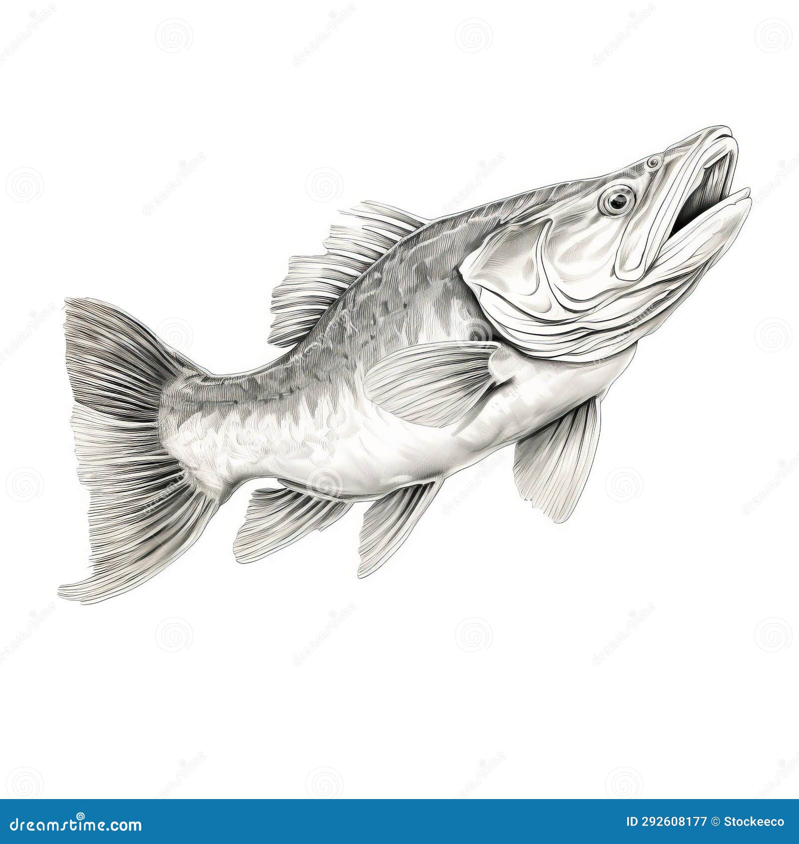 Highly Detailed Illustration Of A Largemouth Bass | CartoonDealer.com ...