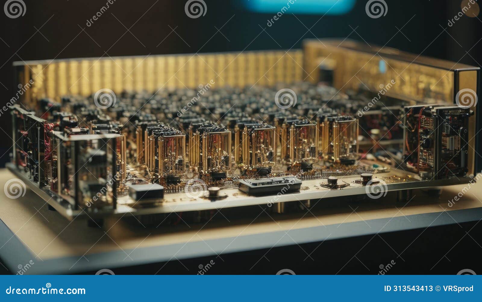 Quantum Computer Circuitry stock illustration. Illustration of hardware ...