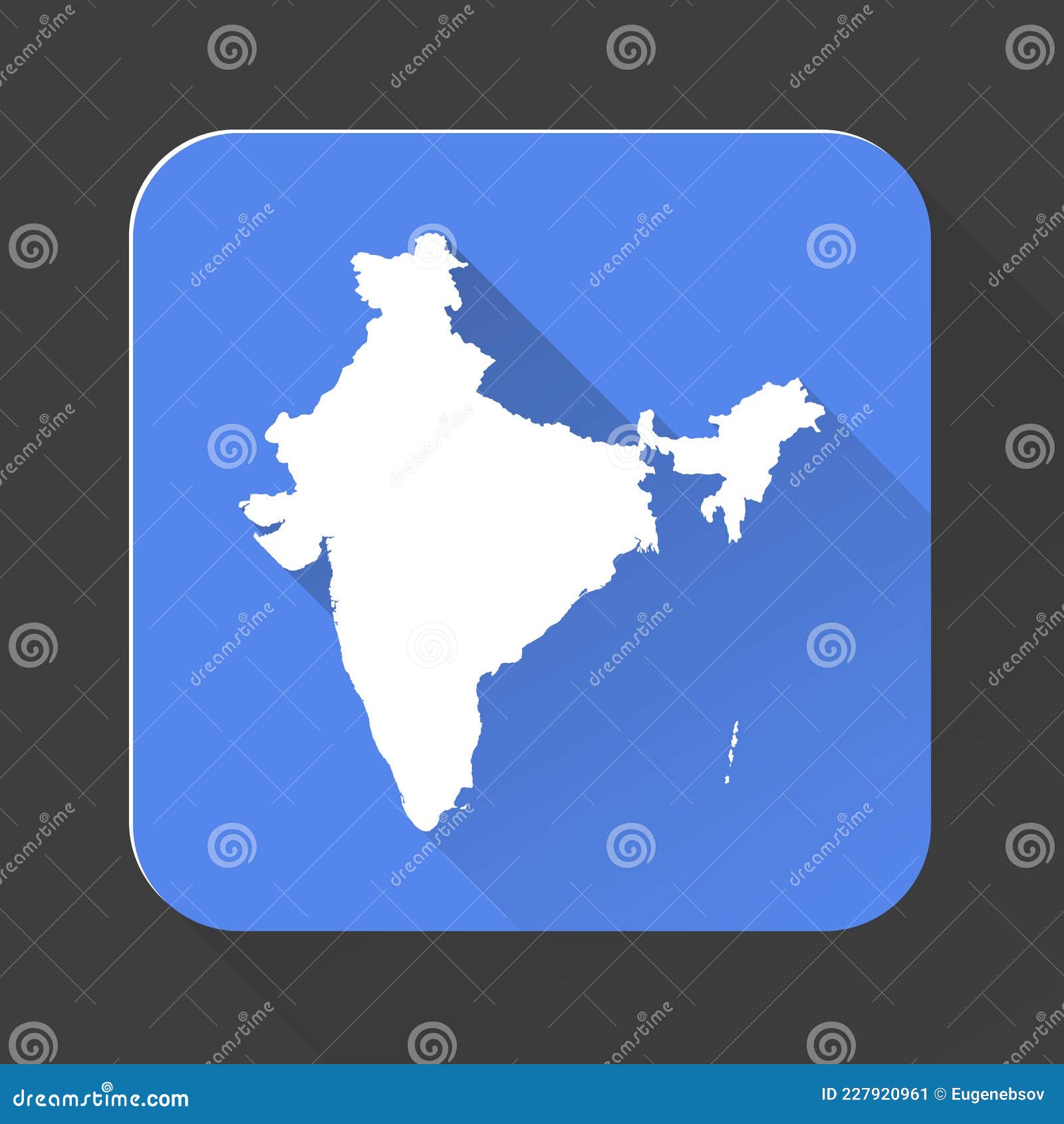 Detailed Map Of India, Asia With All States And Country Boundary Vector ...