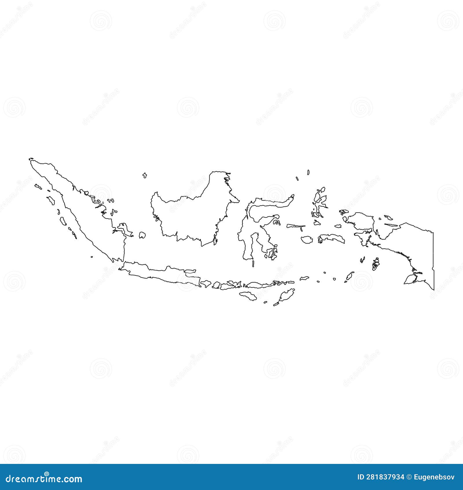 Indonesia Map - Highly Detailed Vector Illustration | CartoonDealer.com ...
