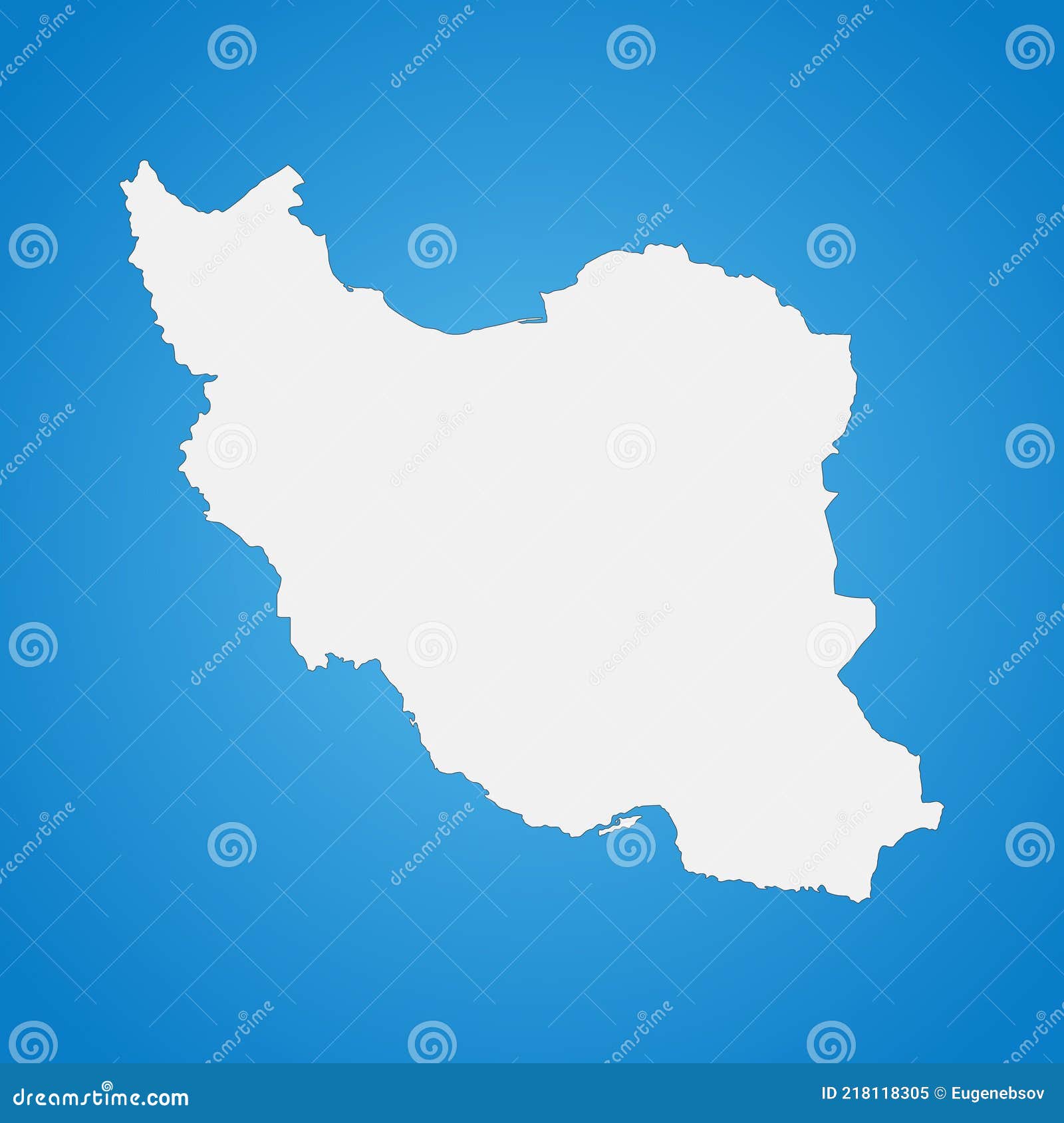 Highly Detailed Iran Map with Borders Isolated on Background Stock ...
