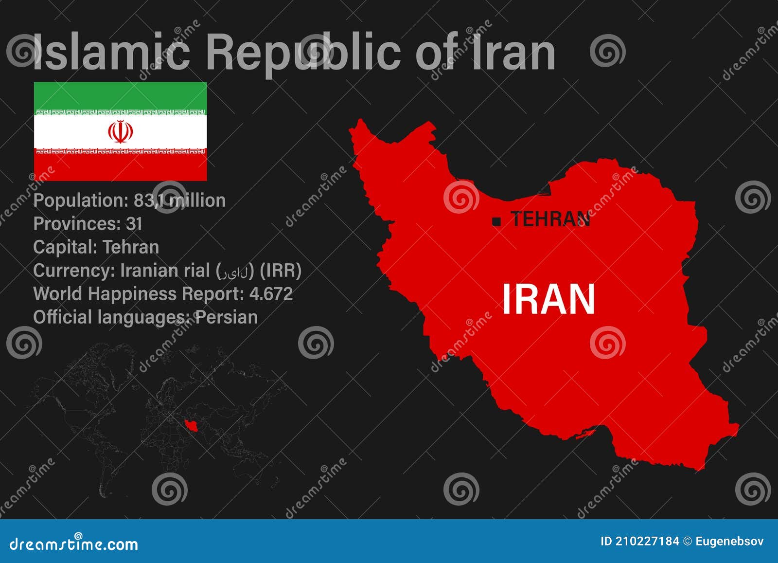 The Detailed Map Of Iran With Regions Or States. Administrative ...