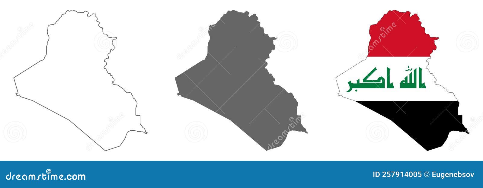 Highly Detailed Iraq Map with Borders Isolated on Background Stock ...