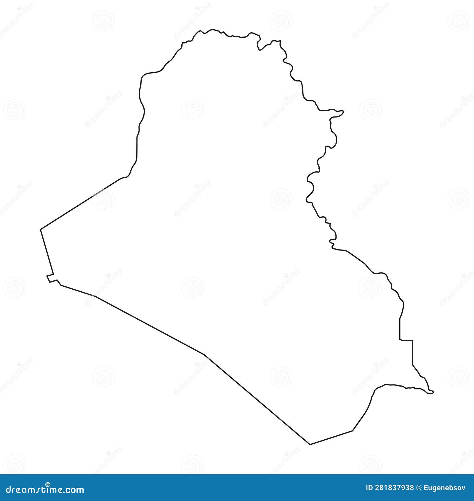 Highly Detailed Iraq Map with Borders Isolated on Background Stock ...