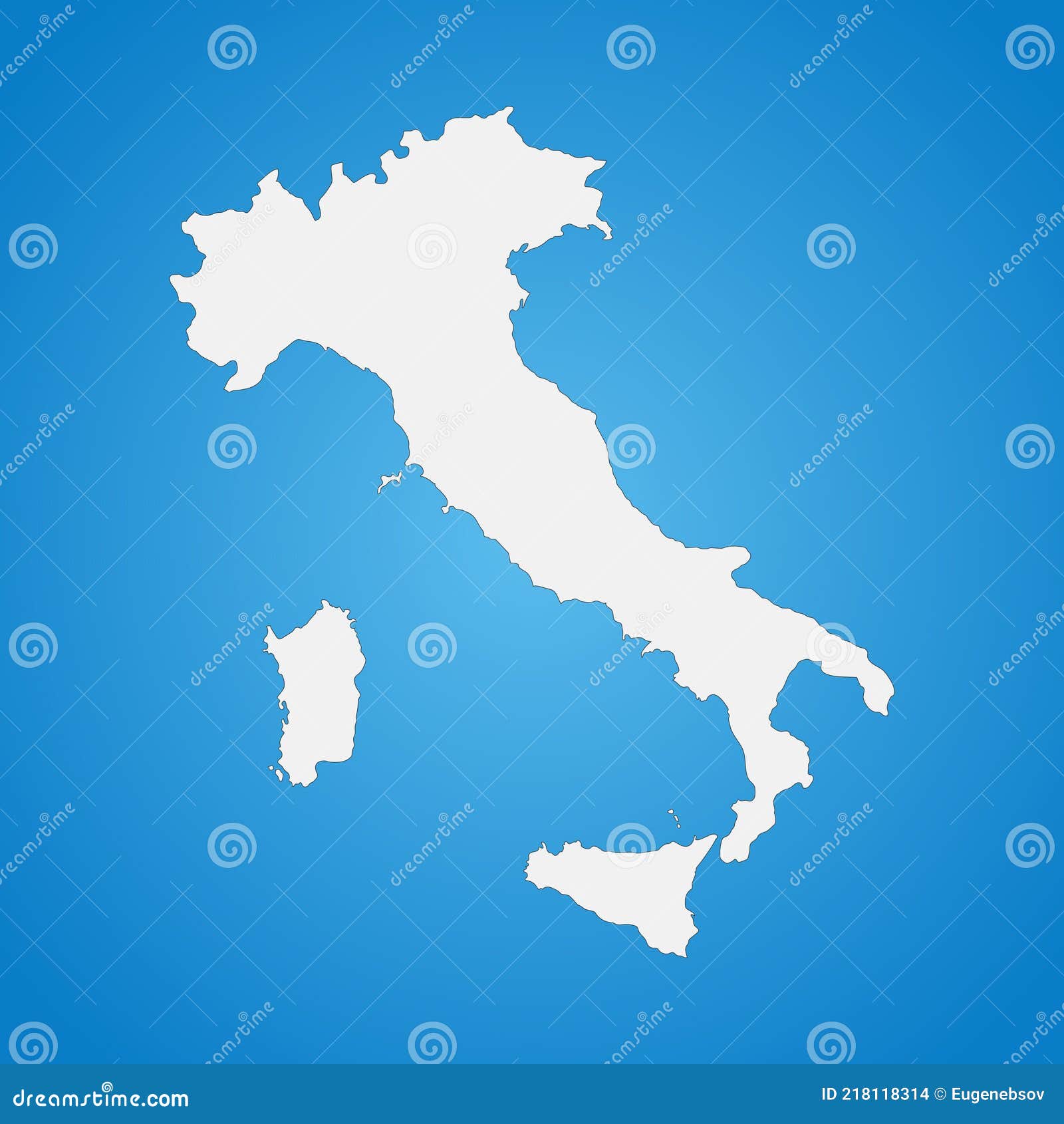 Highly Detailed Italy Map with Borders Stock Vector - Illustration of ...