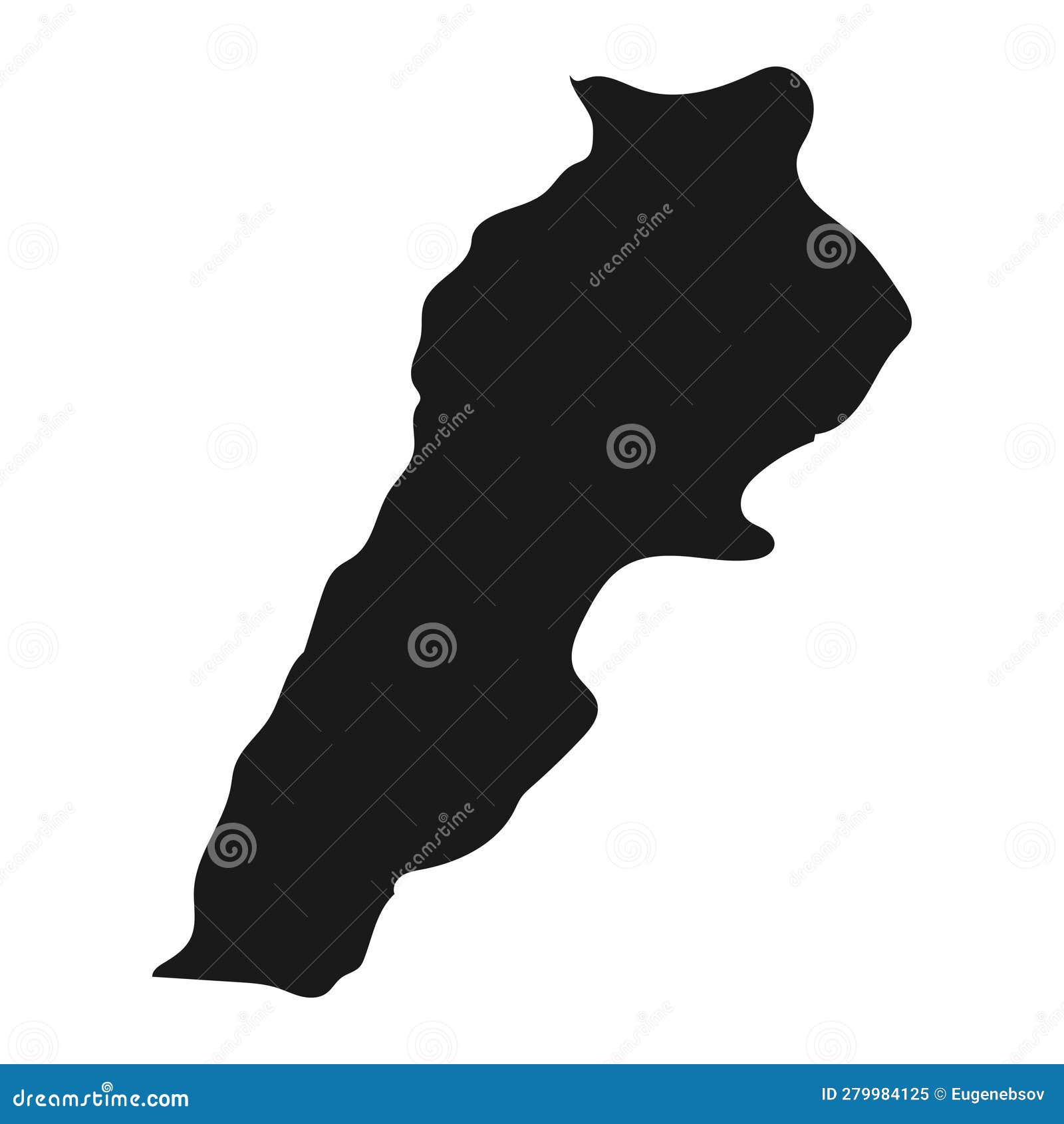 Highly Detailed Lebanon Map with Borders Isolated on Background Stock ...