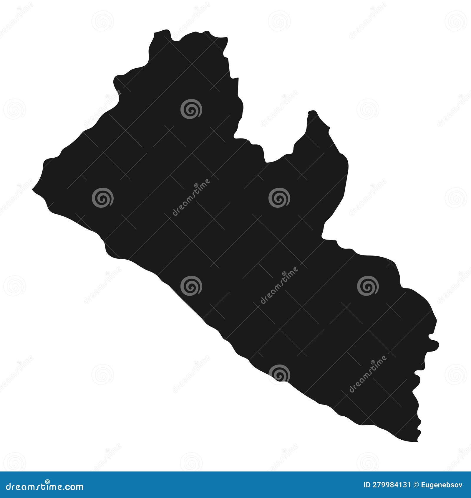 Highly Detailed Liberia Map with Borders Isolated on Background Stock ...