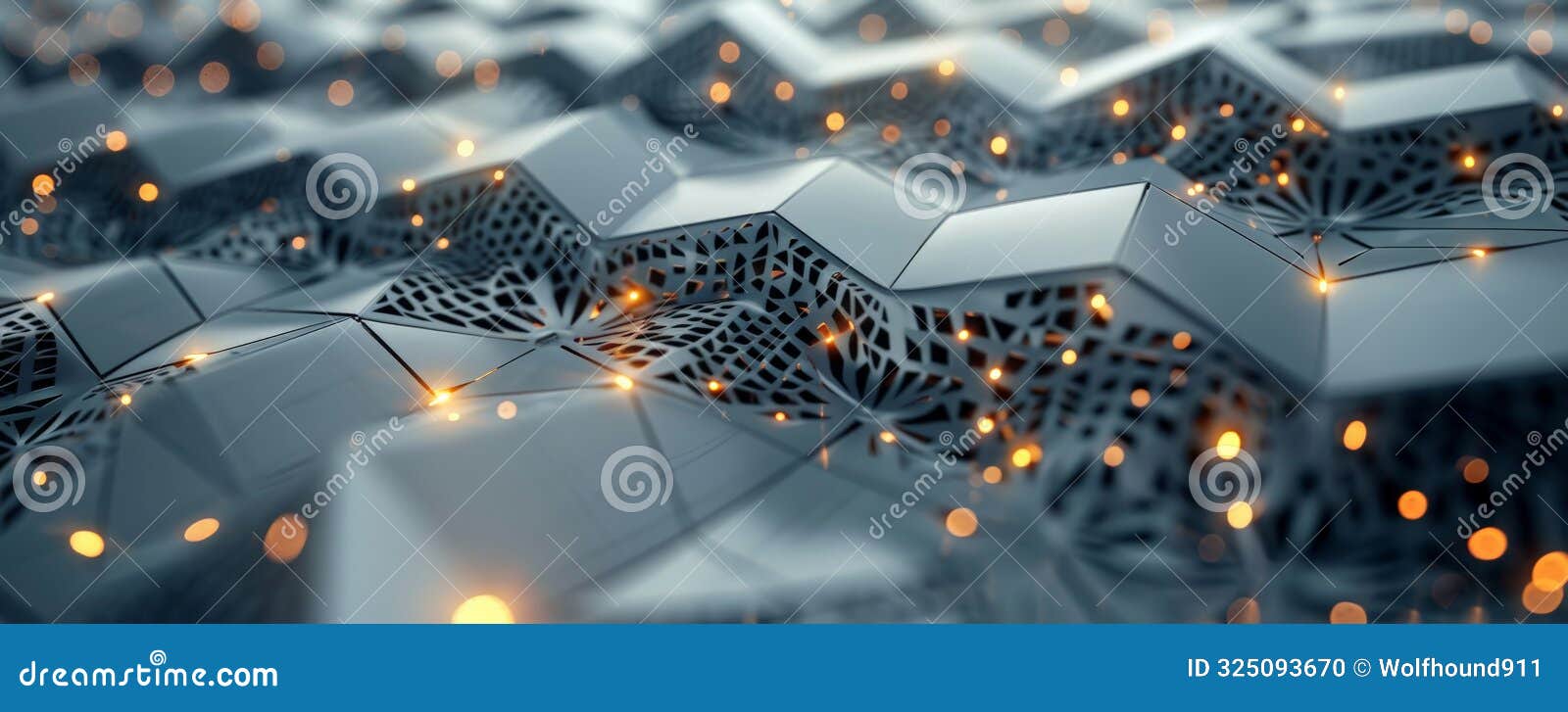 A Highly Detailed Metal Surface with Intricate Latticework and Soft ...