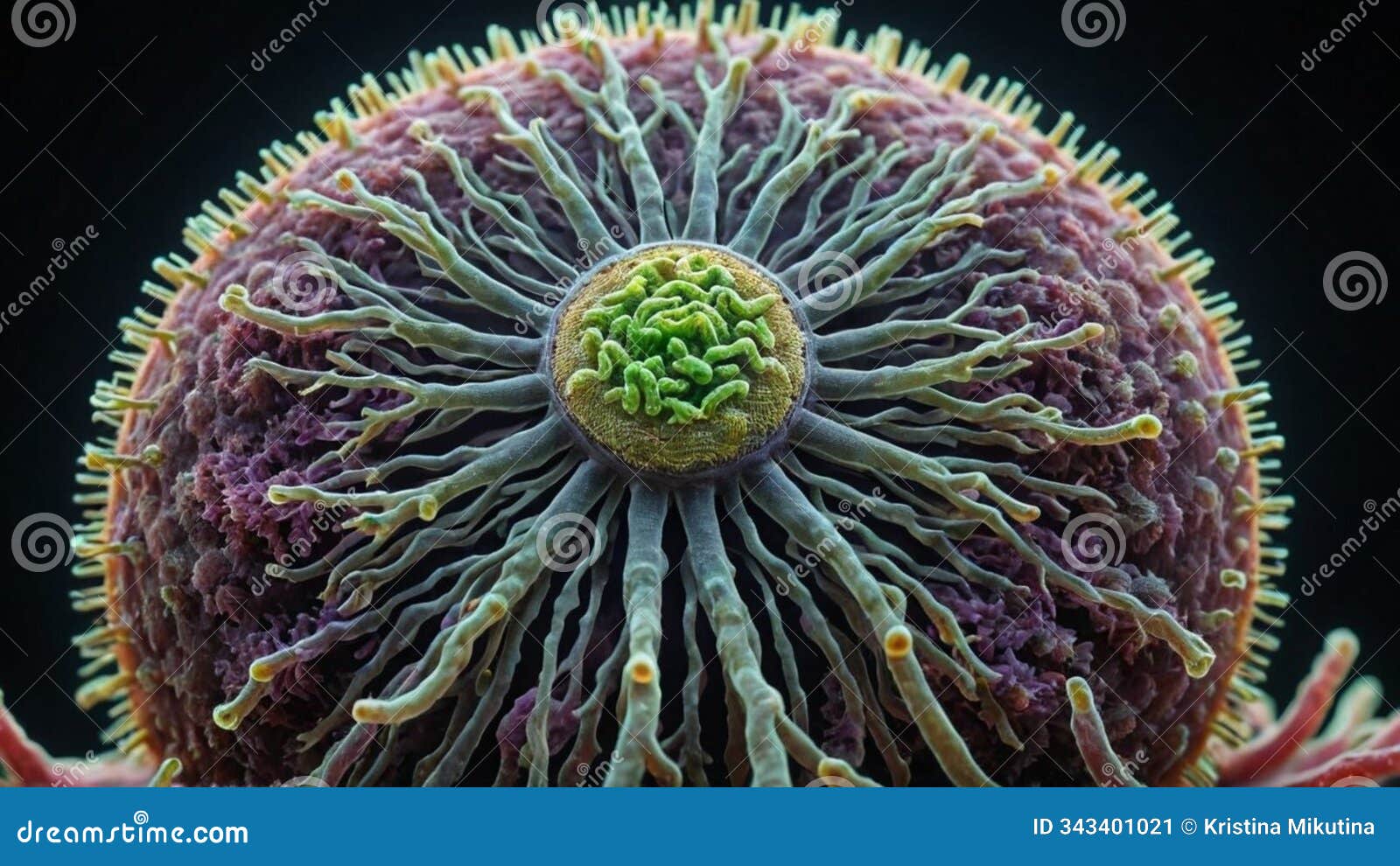 Micro-organism Under Microscope Bacteria, Plankton Or Viruses ...